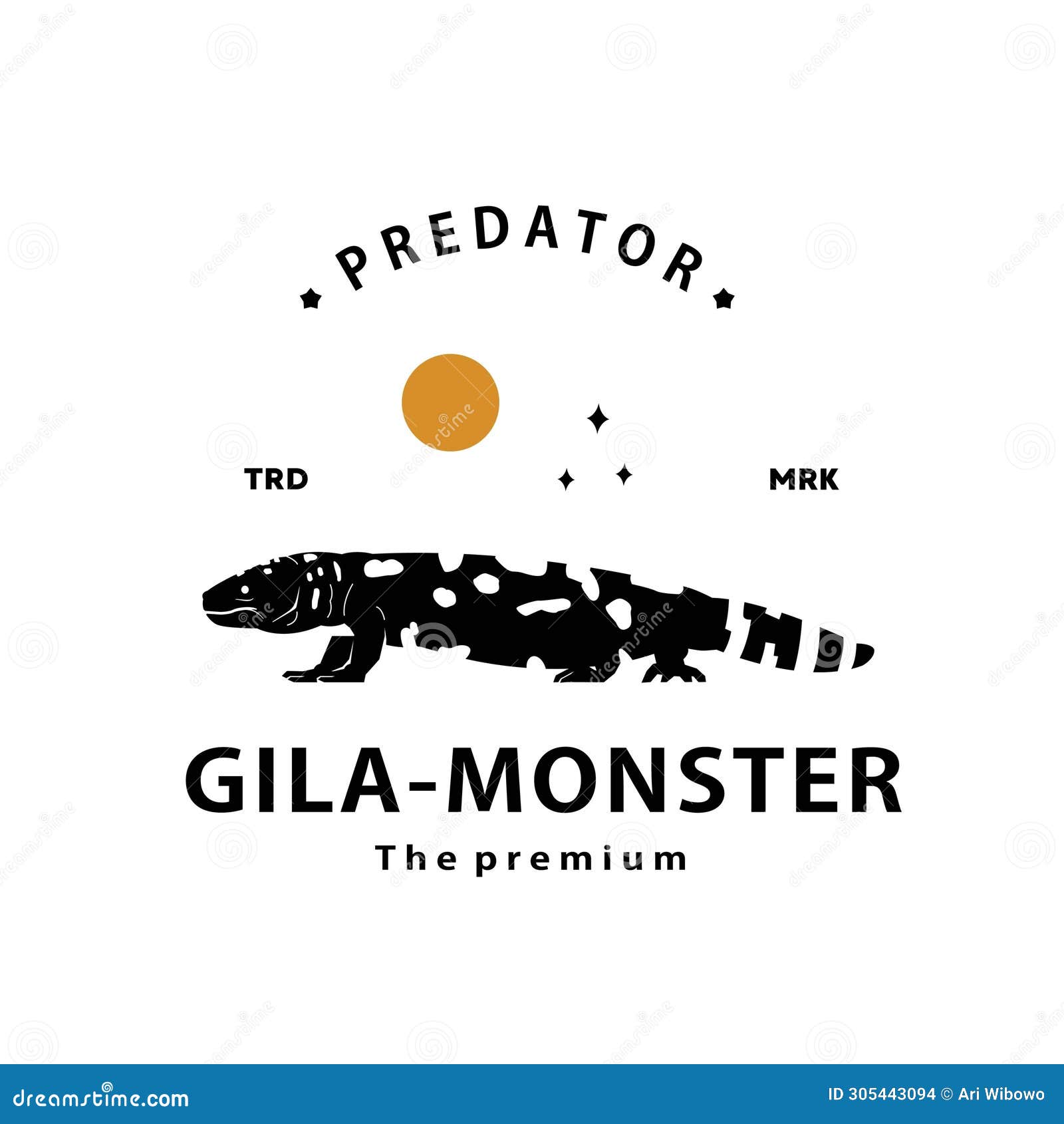 Gila Monster Illustration Vector.Lizard Vector | CartoonDealer.com ...