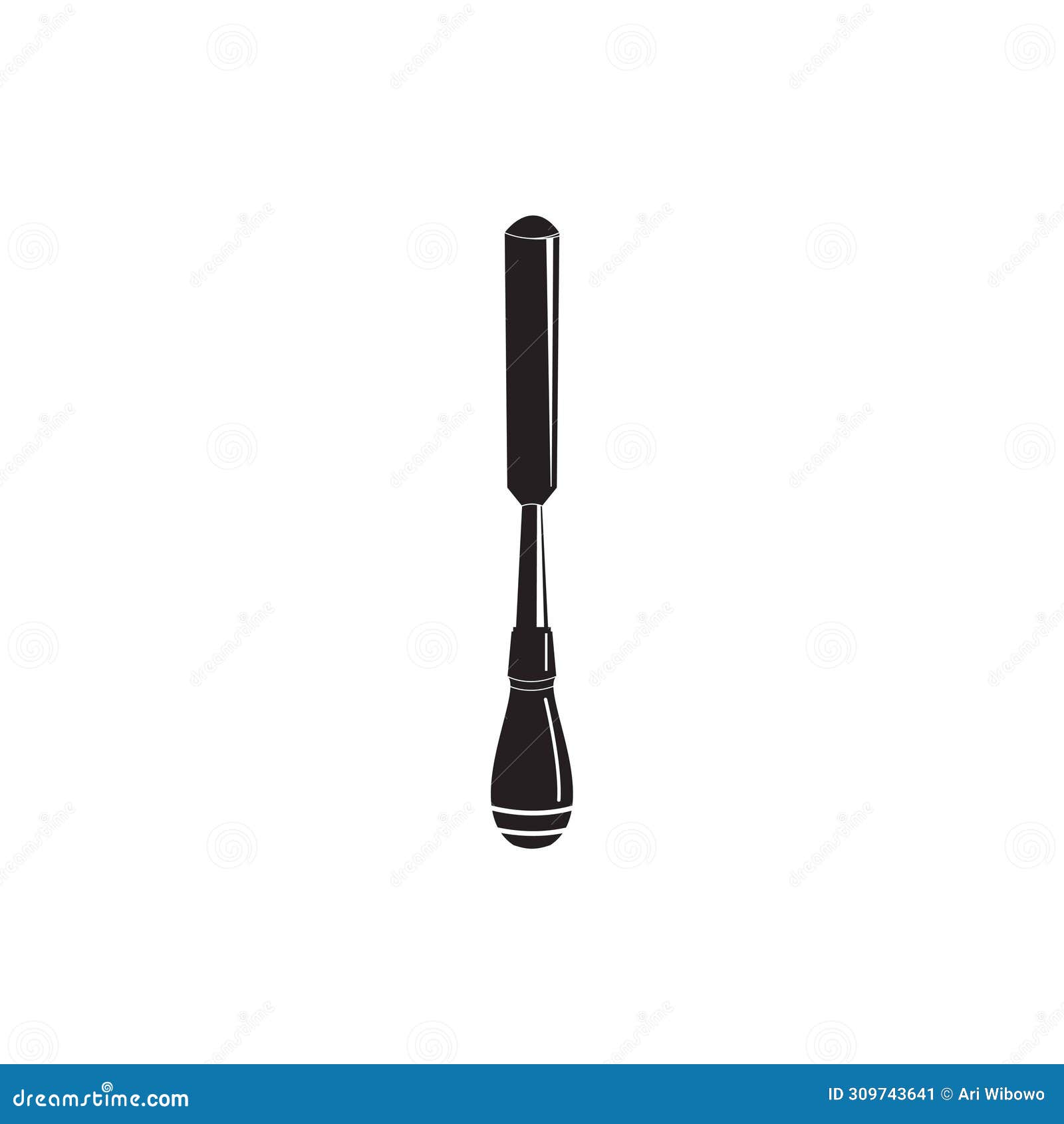 Vintage Retro Hipster Chisel. Traditional Silhouette Icon Carpentry ...