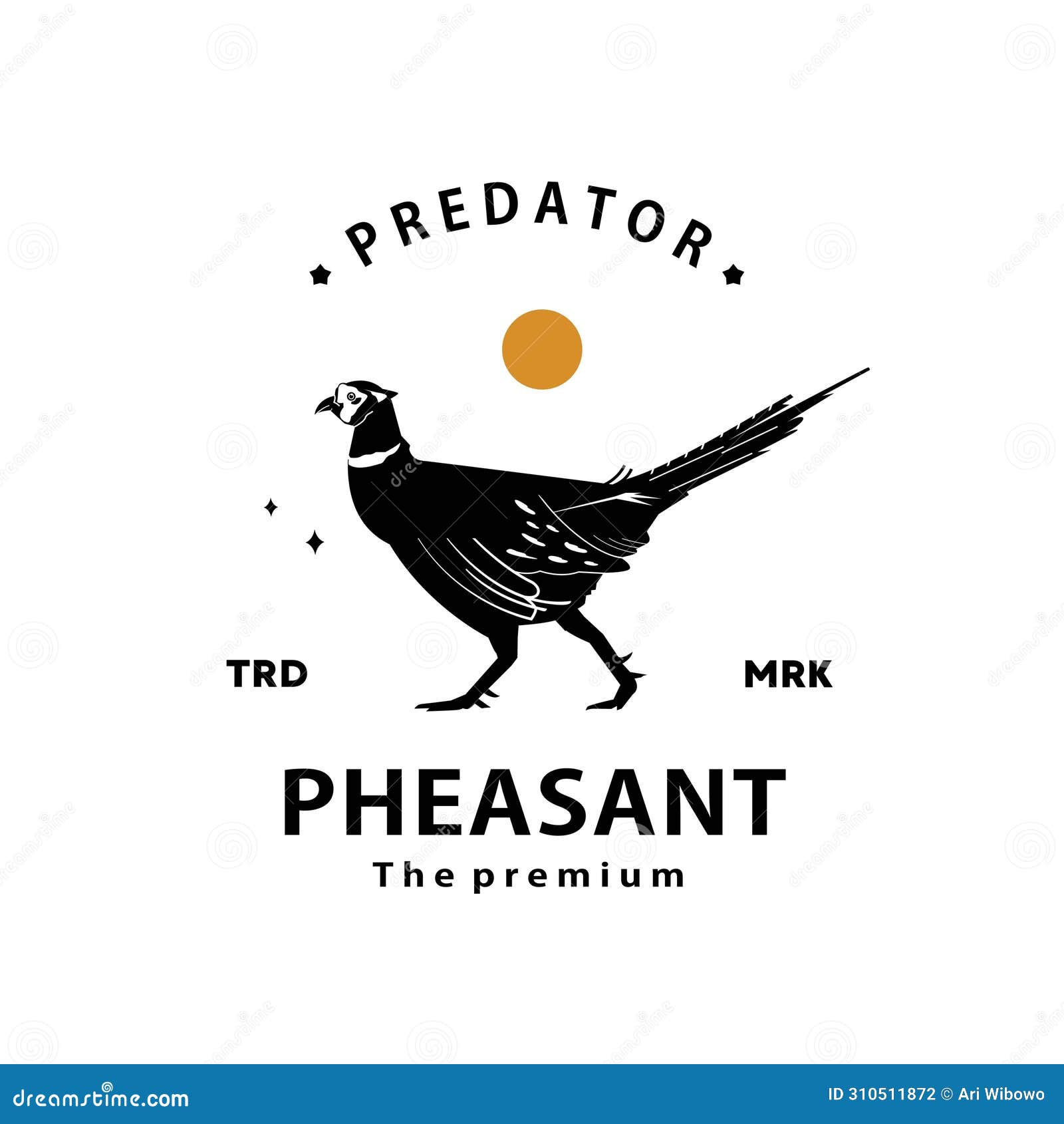 Vintage Retro Hipster Pheasant Logo Vector Outline Stock Vector ...