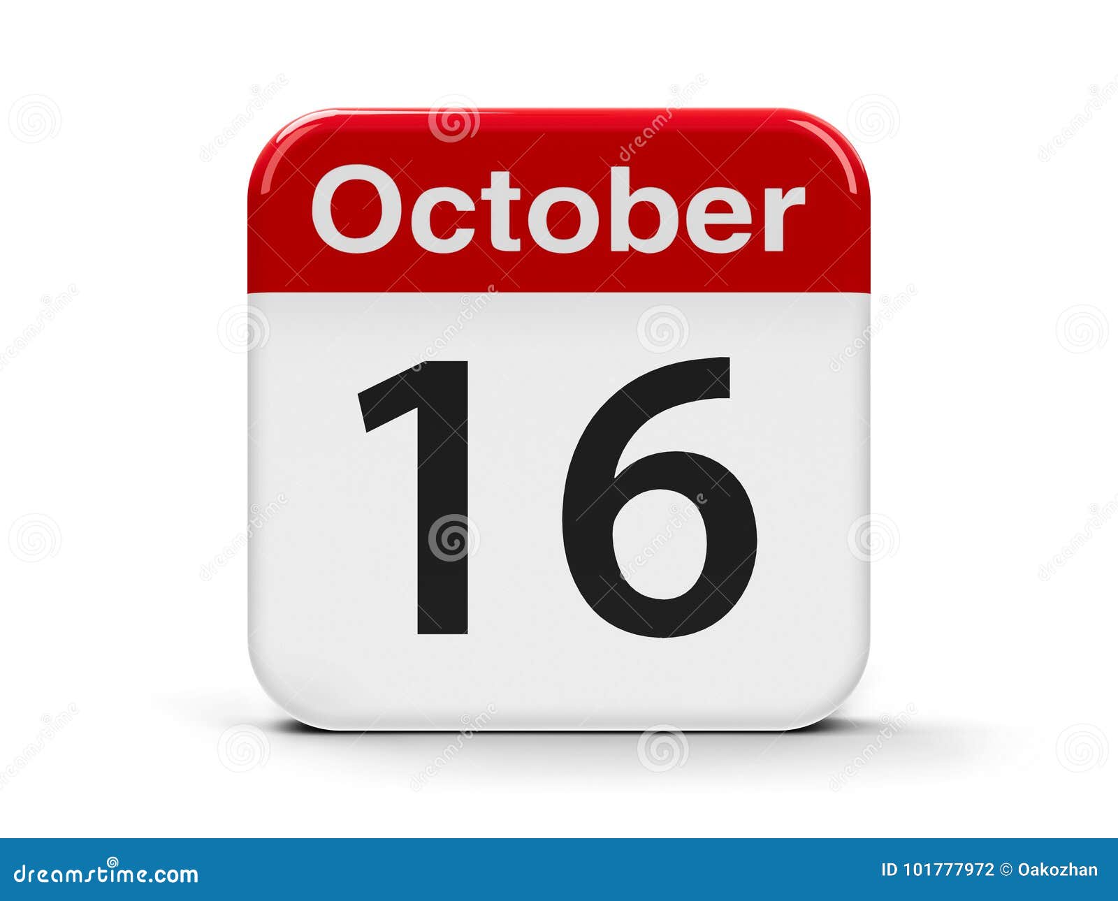 16 Oktober stock illustratie. Illustration of pictogram - 101777972