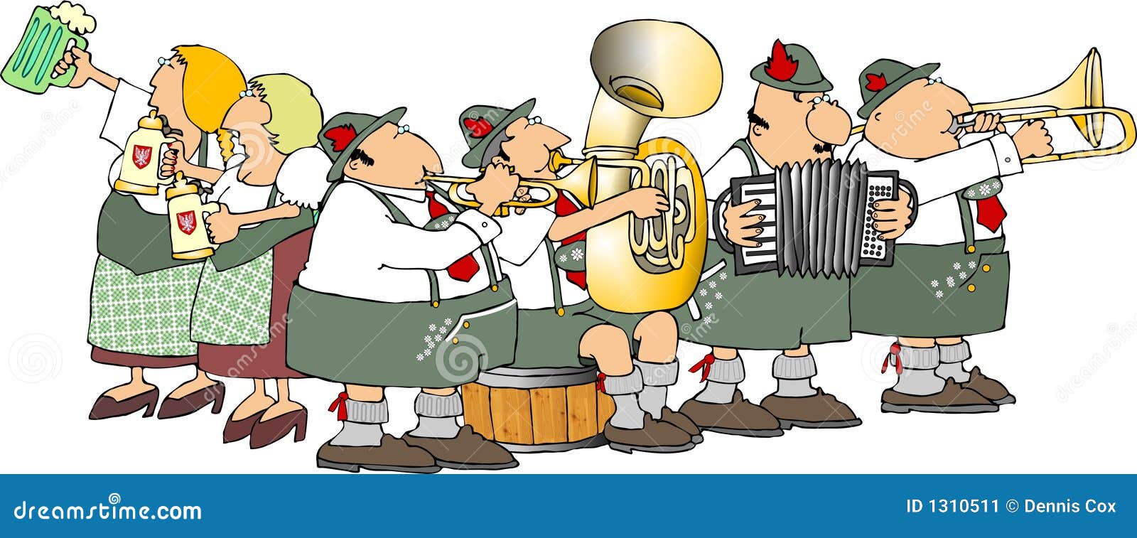 Oktoberfest stock abbildung. Illustration von gebräu, frauen - 1310511