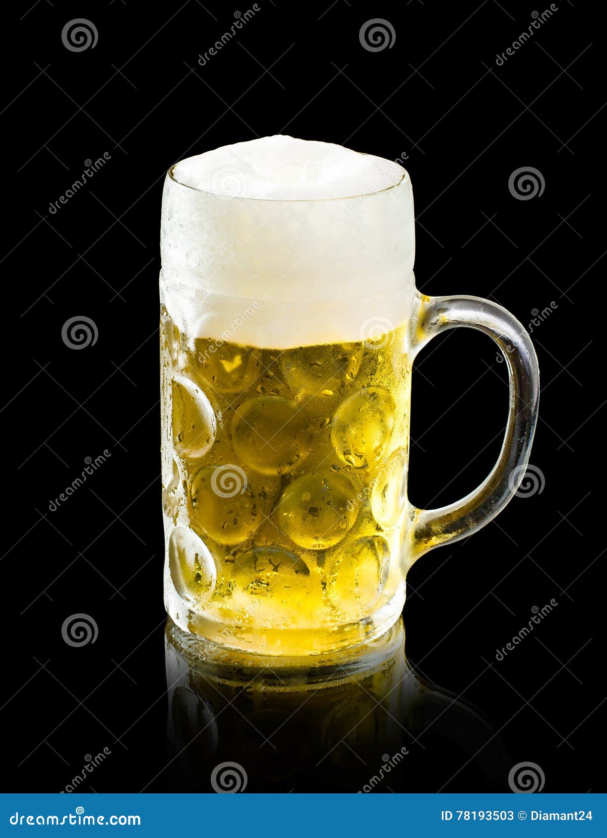 Oktoberfest Beer Mug on Black Background Stock Image - Image of ...