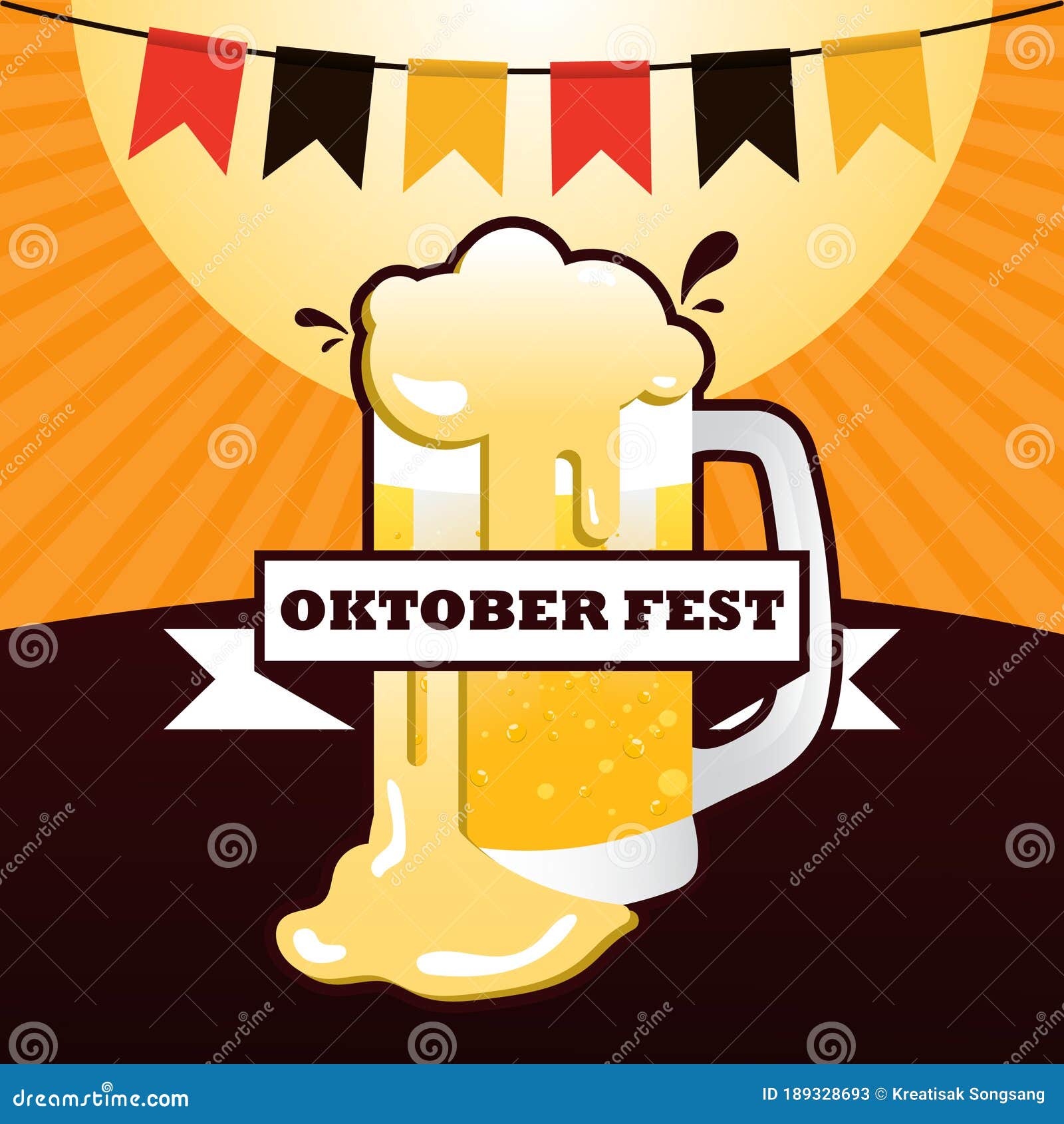 Oktoberfest Concept Banner Design 2 Stock Vector - Illustration of ...