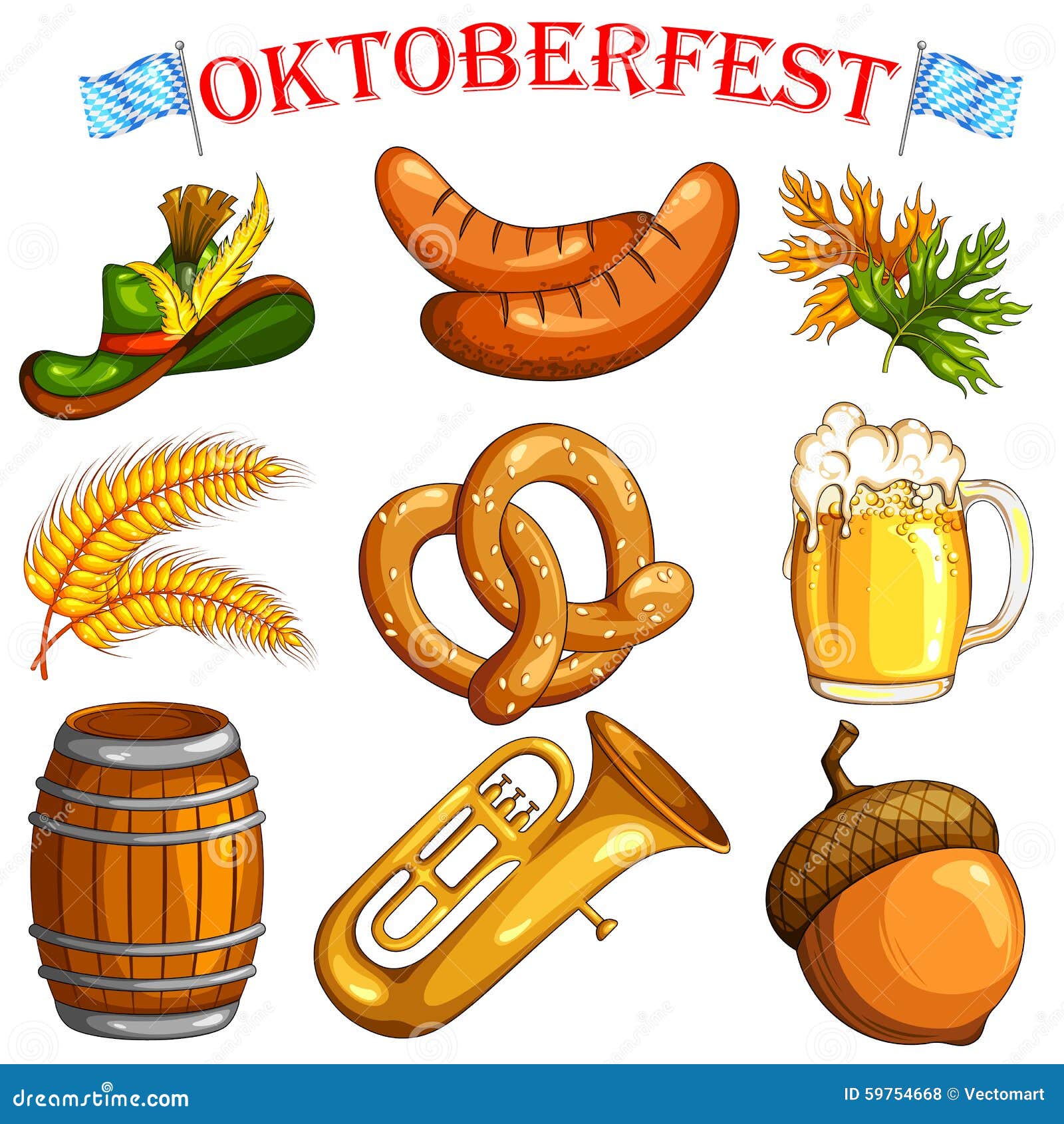 Oktoberfest design object editorial stock photo. Illustration of dinner ...