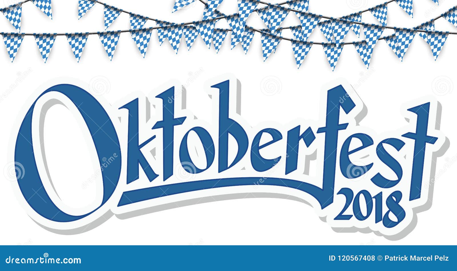 Oktoberfest 2018 Garlands with Confetti Stock Vector - Illustration of ...