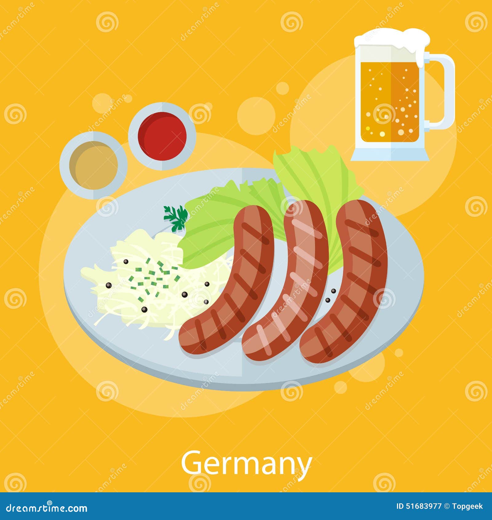 Oktoberfest germany food stock vector. Illustration of bavarian - 51683977