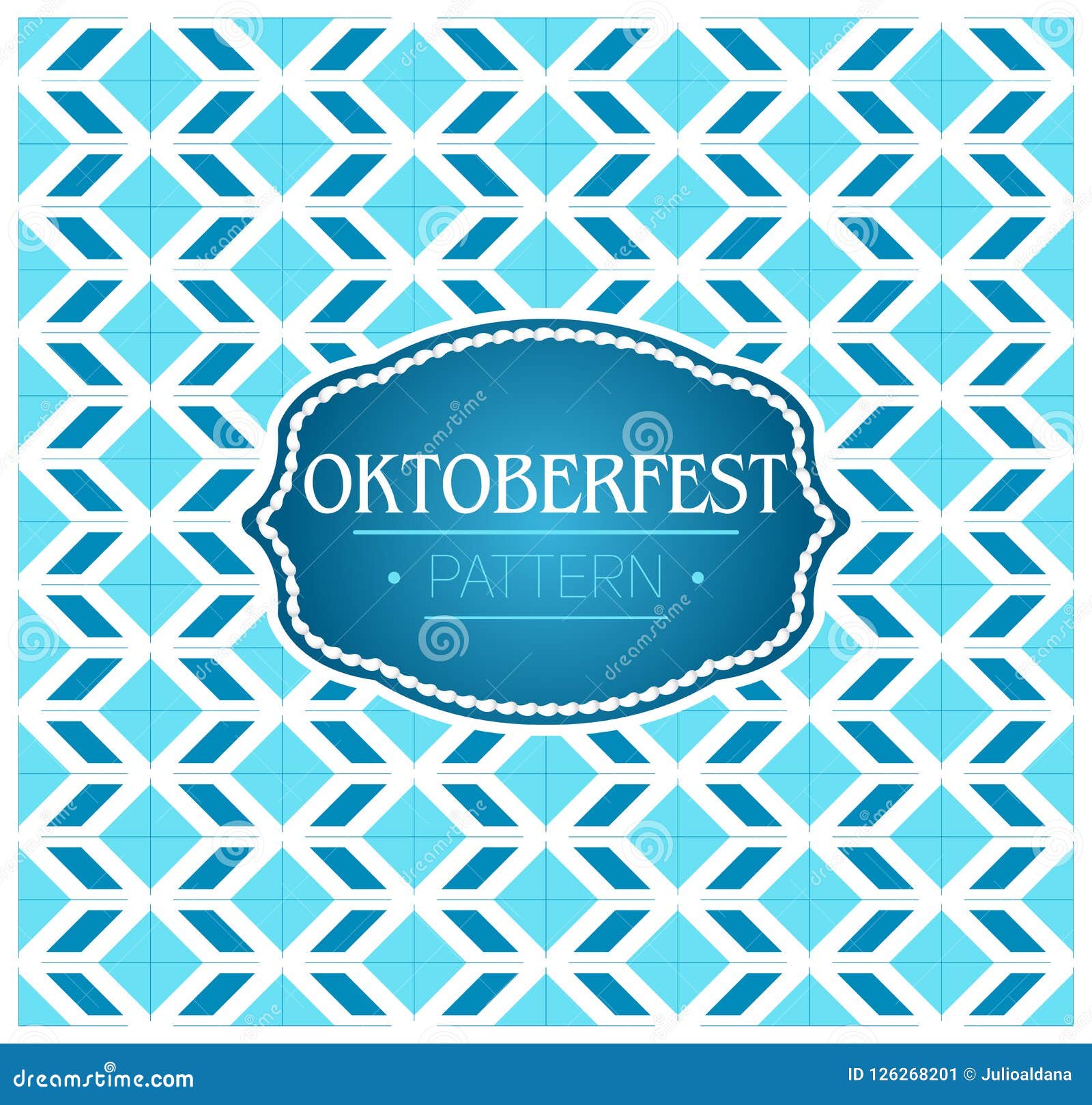 Oktoberfest Pattern, Background Texture and Emblem with Traditional ...