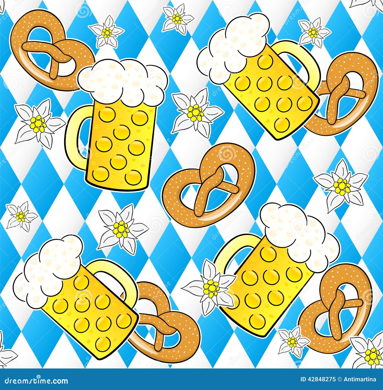 Oktoberfest Seamless Pattern Background Stock Vector - Illustration of ...