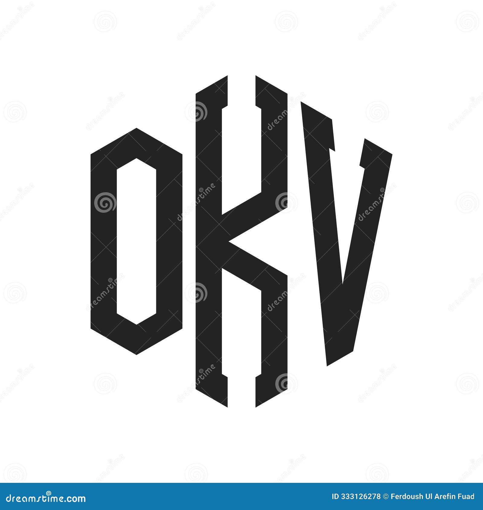 OKV Logo Design. Initial Letter OKV Monogram Logo Using Hexagon Shape ...