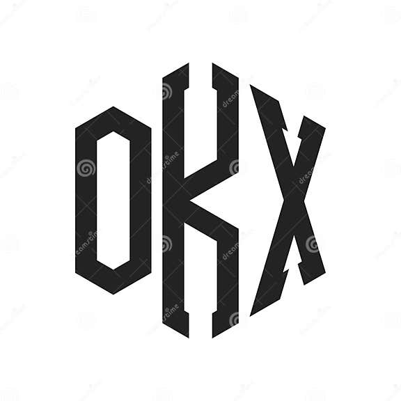 OKX Logo Design. Initial Letter OKX Monogram Logo Using Hexagon Shape ...