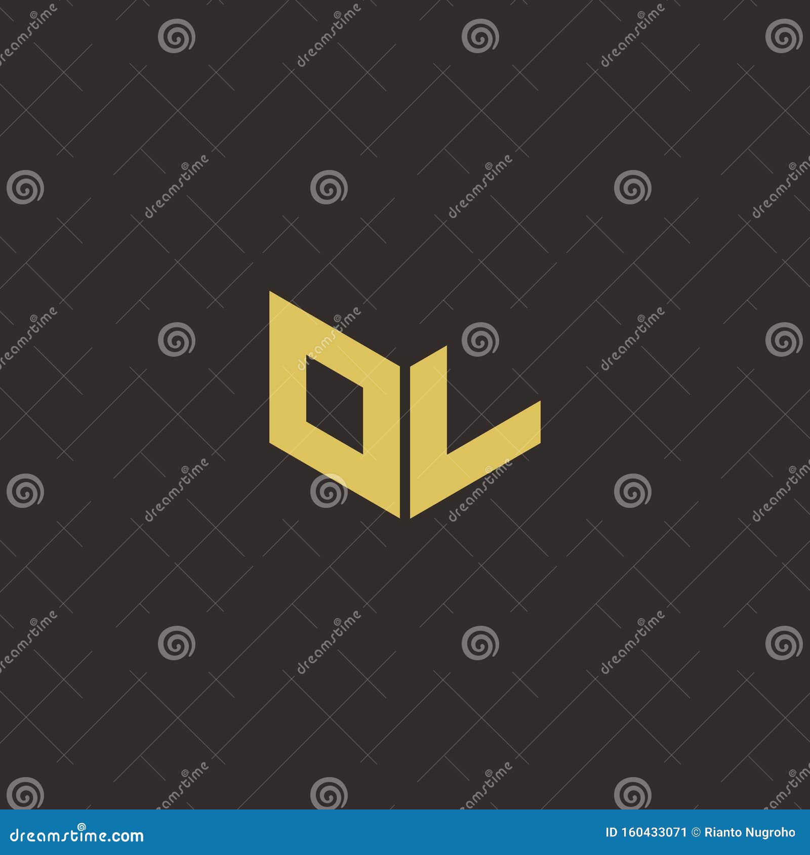 OL Logo Letter Initial Logo Designs Template with Gold and Black ...