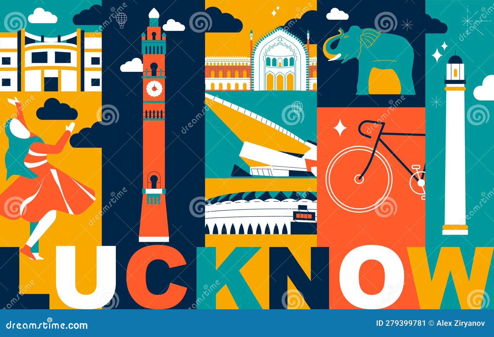 Lucknow Map. Detailed Map Of Lucknow City Administrative Area ...