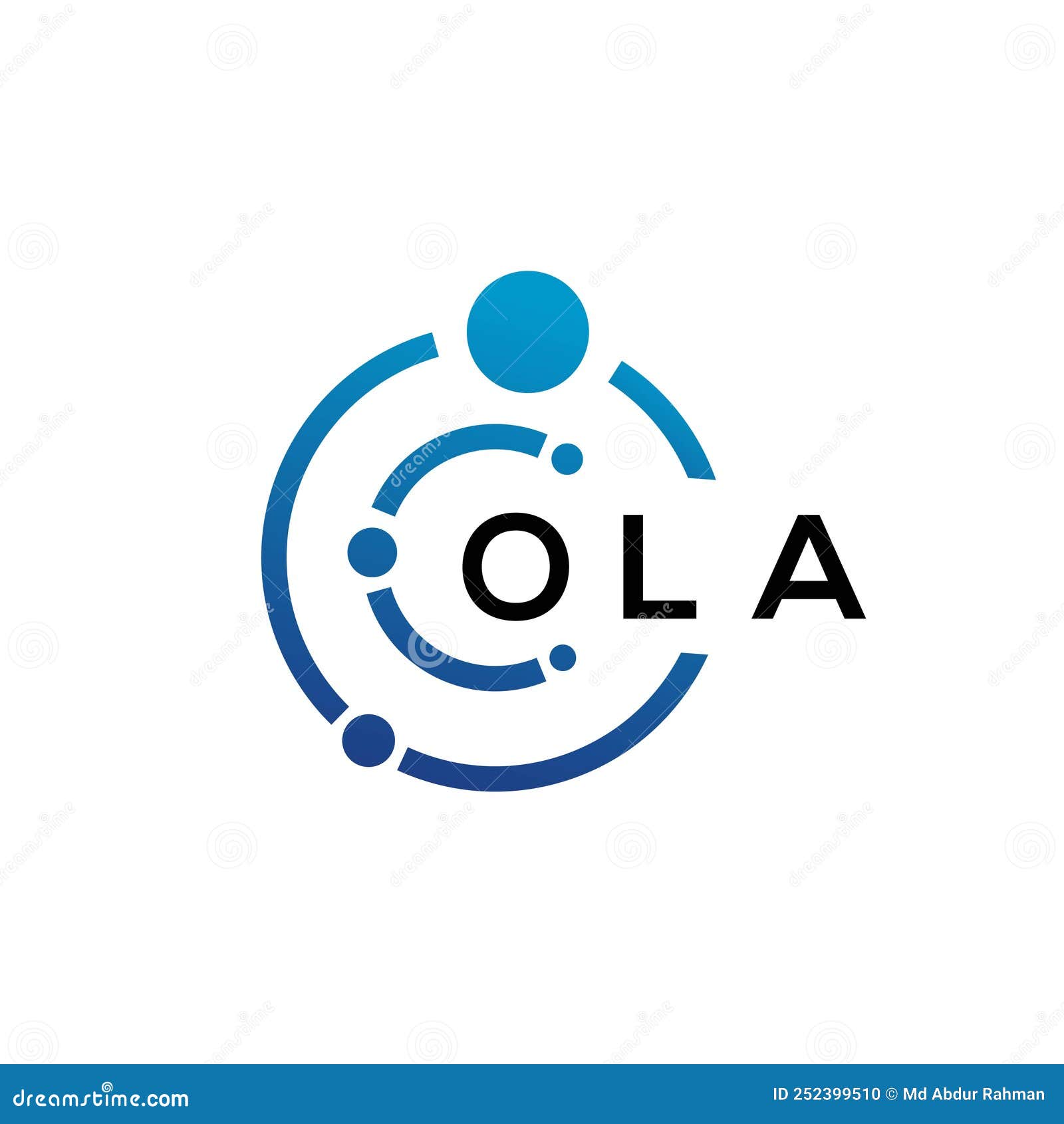 OLA Letter Technology Logo Design On White Background. OLA Creative ...