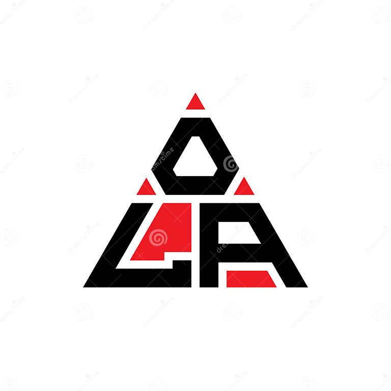 OLA Triangle Letter Logo Design with Triangle Shape. OLA Triangle Logo ...