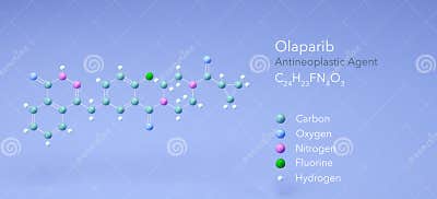 Olaparib Molecule, Molecular Structures, Lynparza, 3d Model, Structural ...