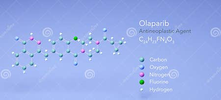 Olaparib Molecule, Molecular Structures, Lynparza, 3d Model, Structural ...