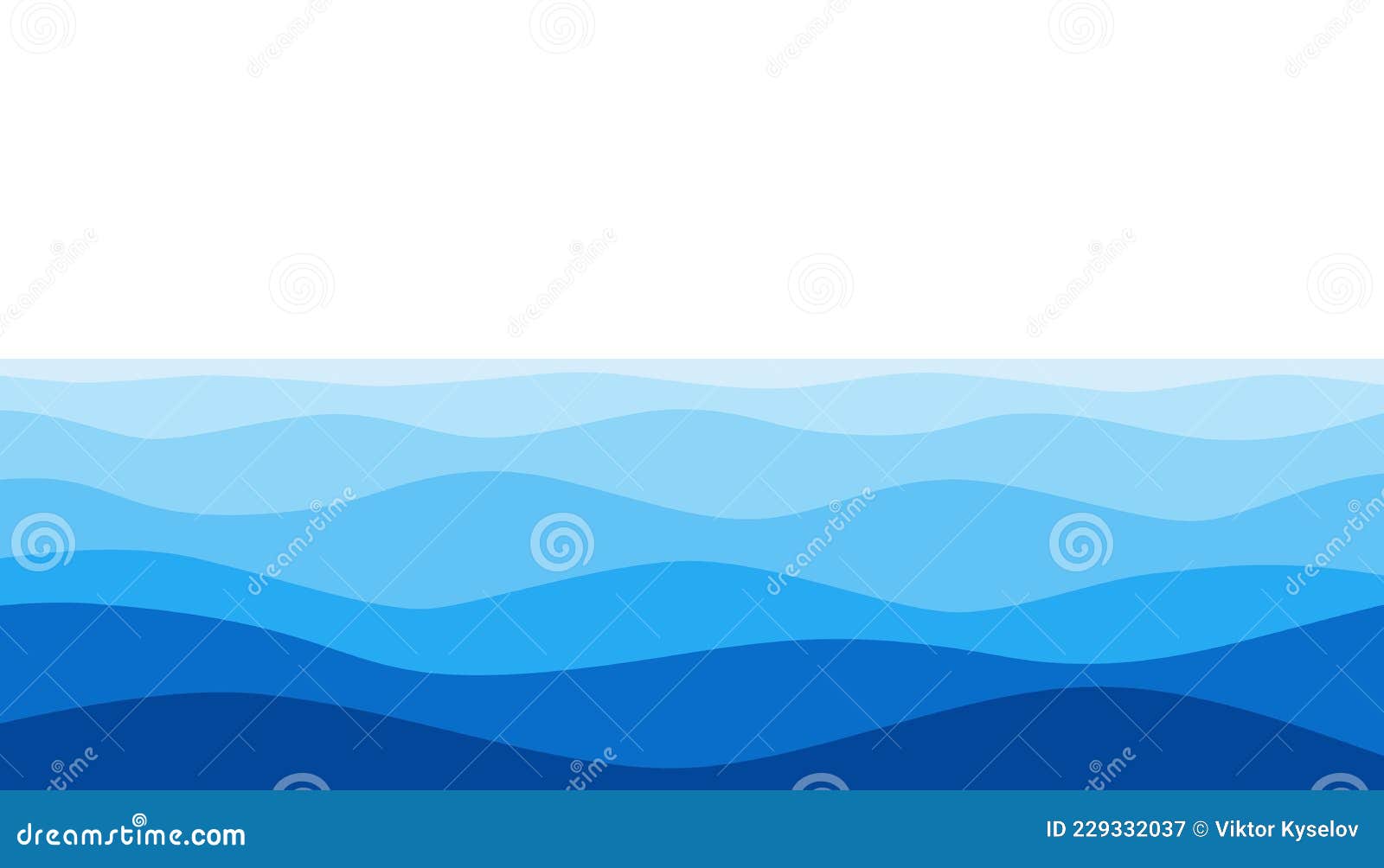 Olas de aguas azules ilustración del vector. Ilustración de azul ...