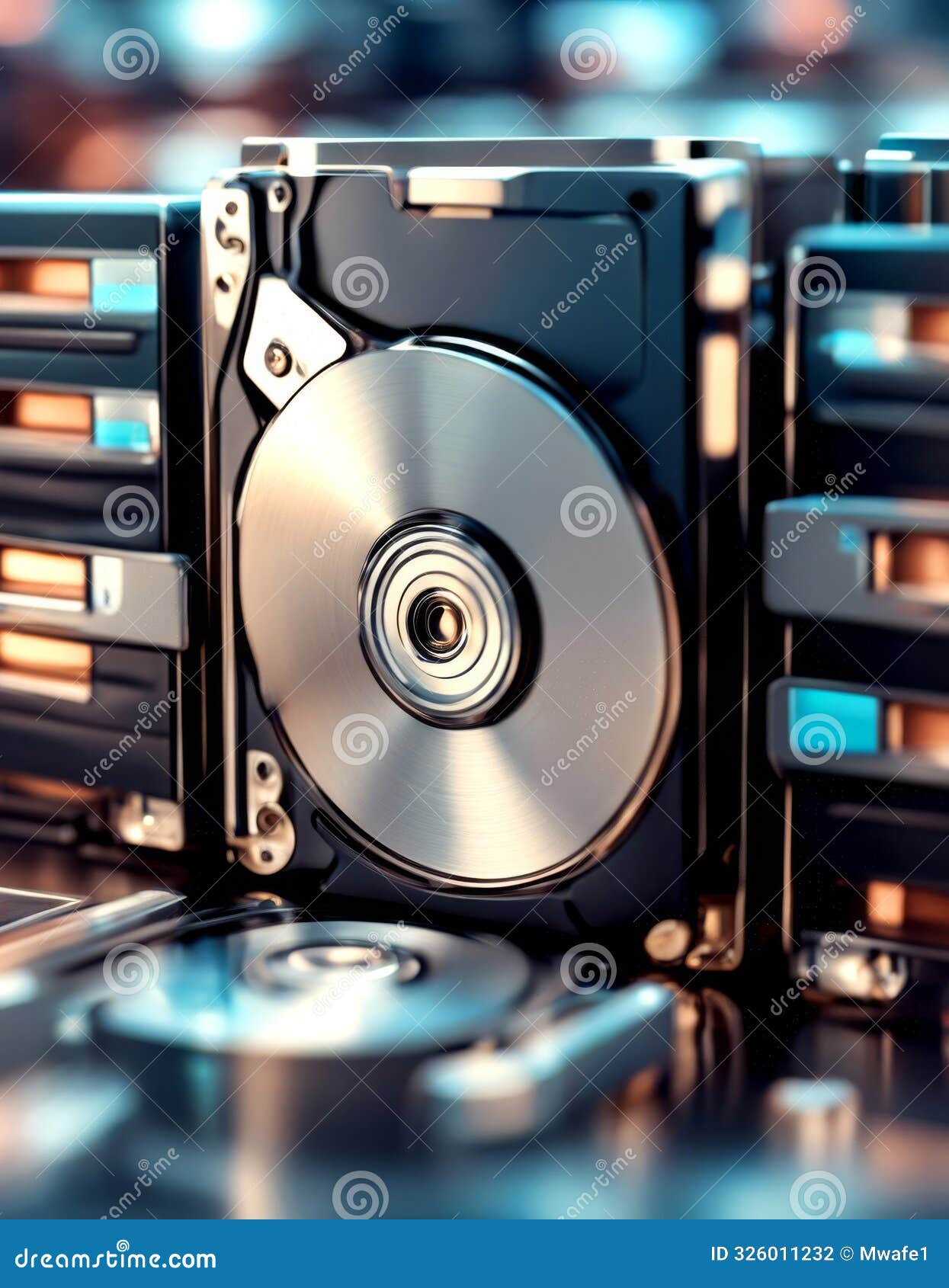 Olated Database Concept Folders Hard Icon Storage Disk Cyberspace ...