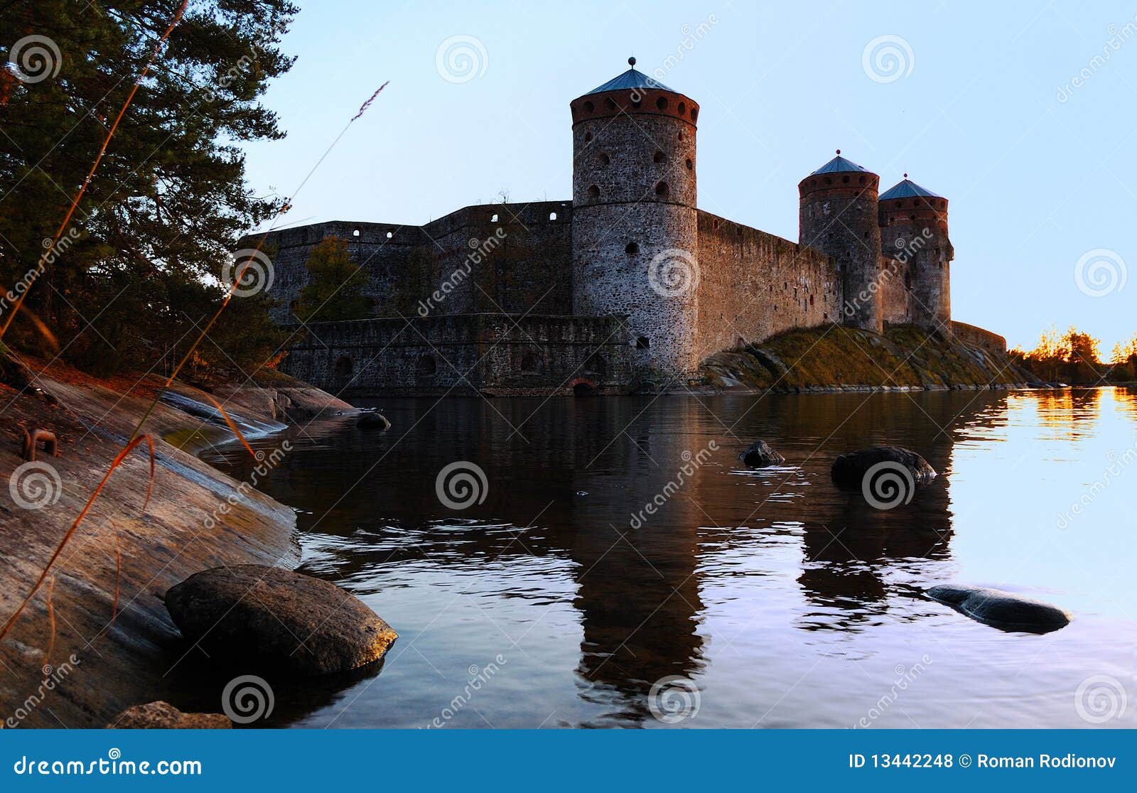 Olavinlinna castle stock photo. Image of europe, finnish - 13442248
