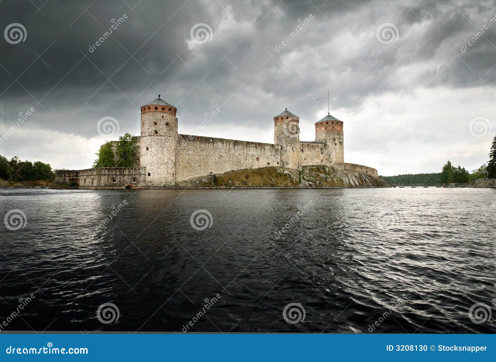 Olavinlinna castle stock photo. Image of finnish, eastern - 3208130