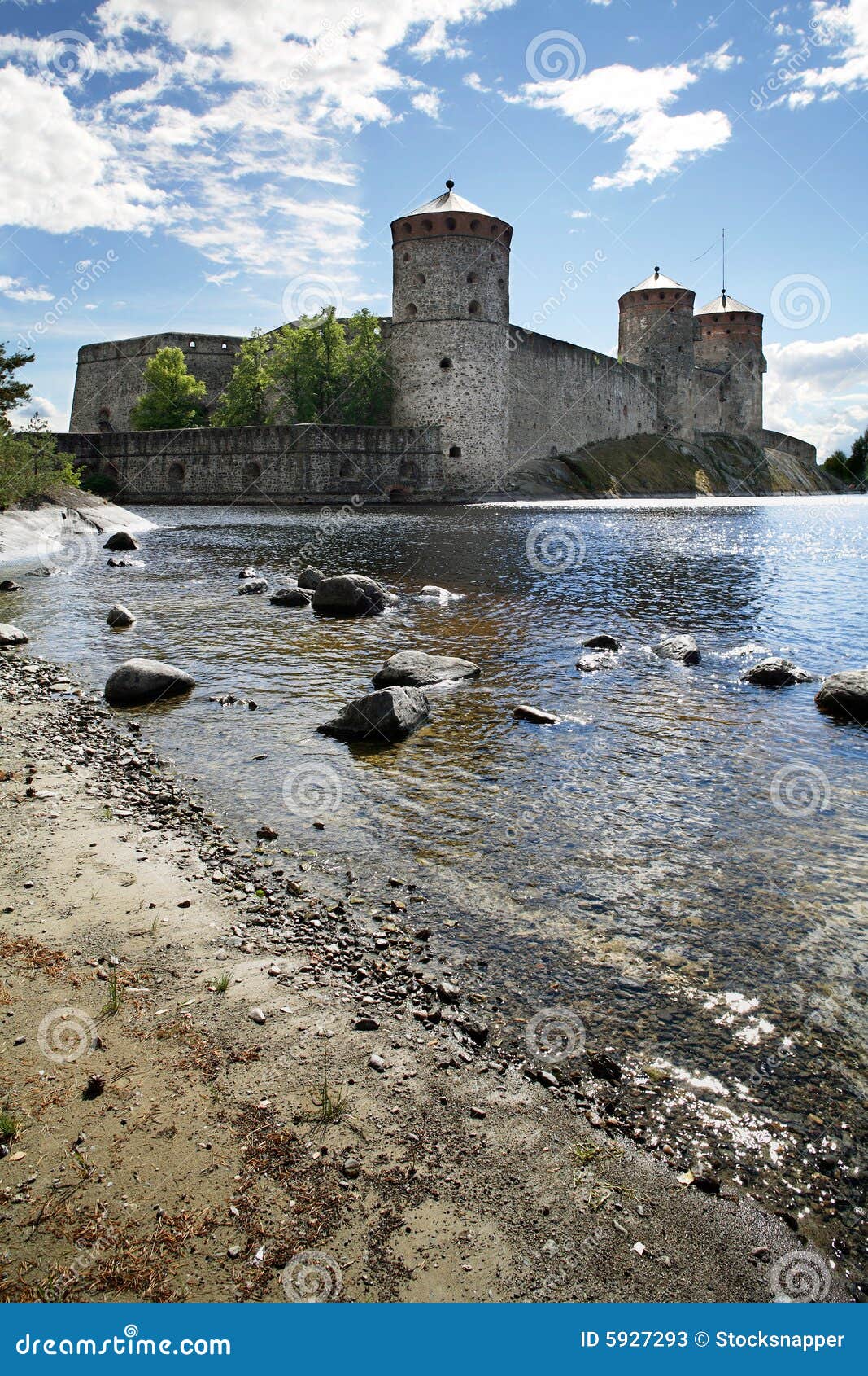 Olavinlinna castle stock image. Image of olafs, medieval - 5927293