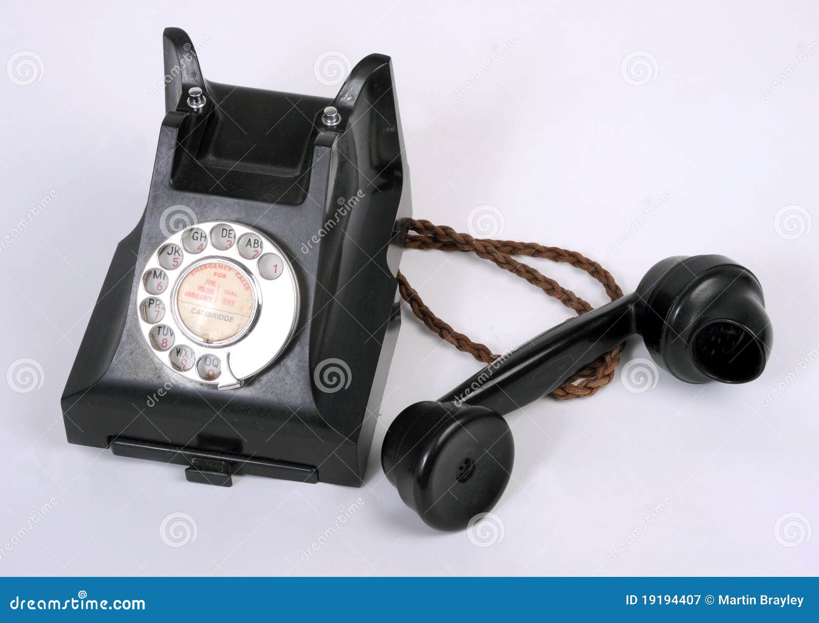 An Old Bakelite 1940-1950 Telephone Stock Image - Image of dialup ...