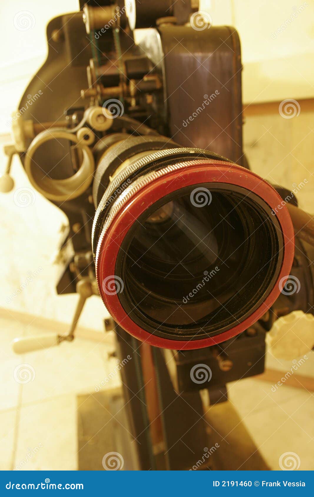 An old 35mm film projector stock photo. Image of proiettore - 2191460