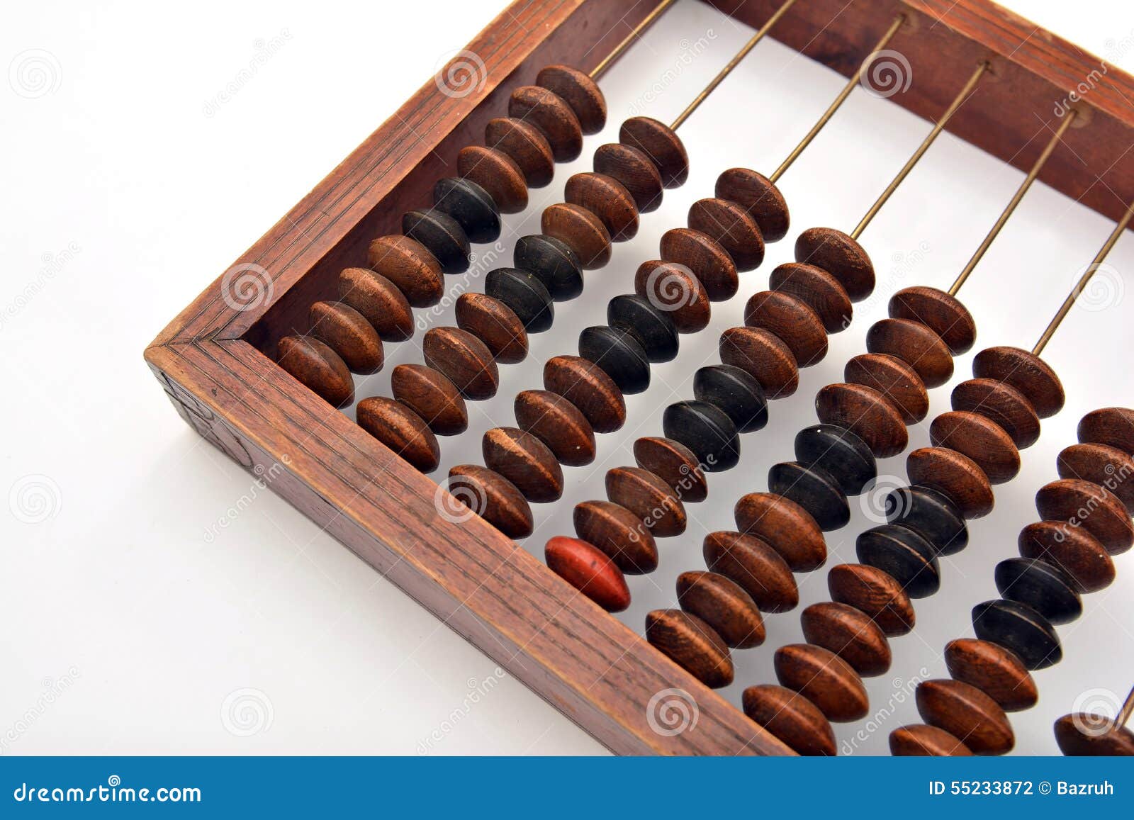 Old abacus, close up stock photo. Image of calculator - 55233872