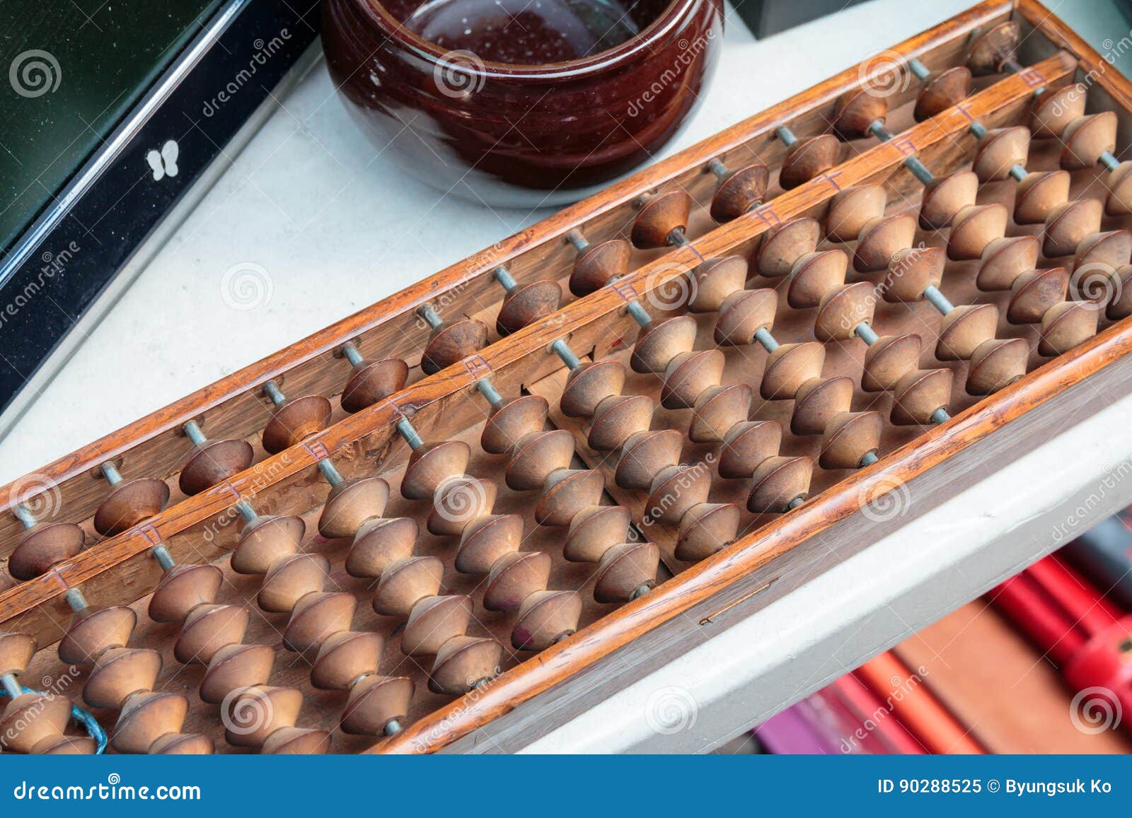 Old abacus stock image. Image of bead, dusty, financialconcepts - 90288525
