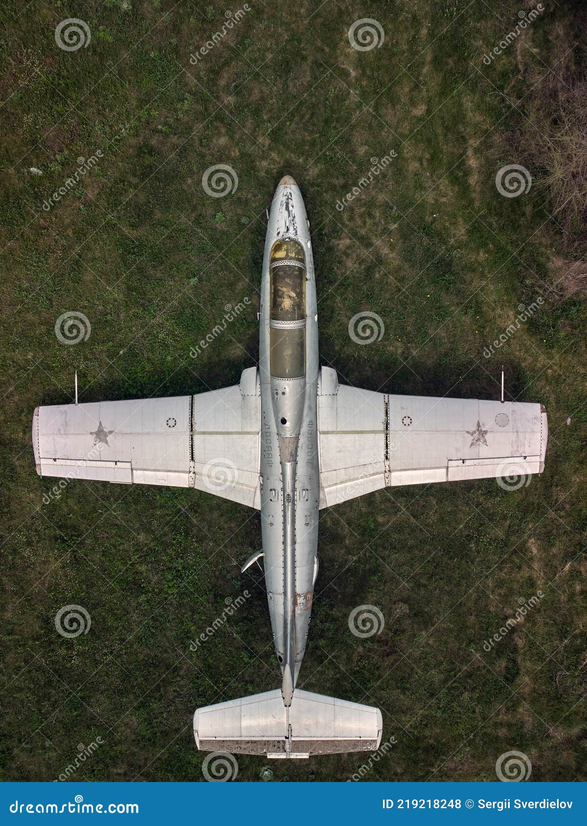 Old Abandoned Airfield with Abandoned Planes. Aerial View Stock Photo ...
