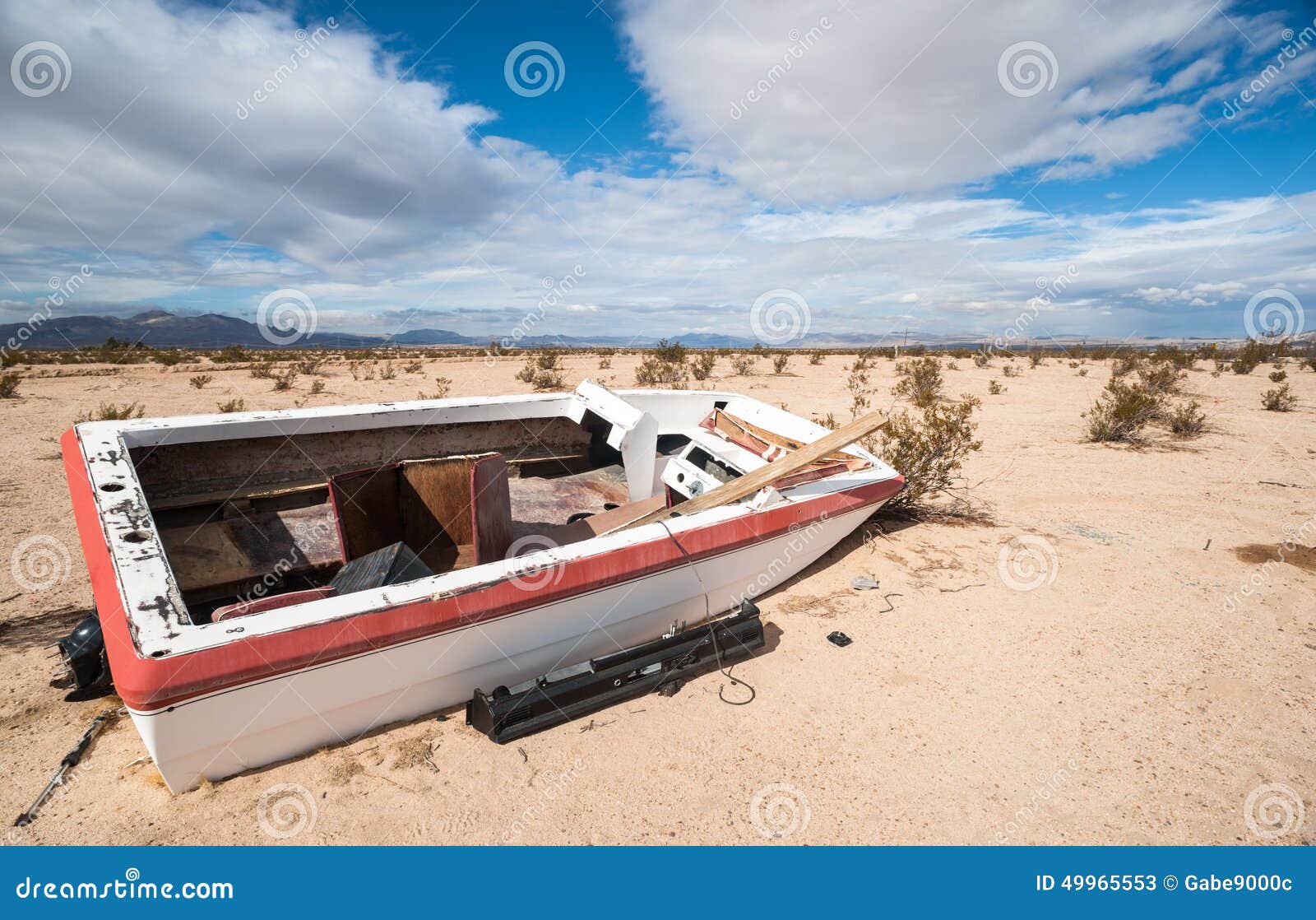 Old Abandoned Boat in the Desert Stock Image - Image of stranded, ship ...