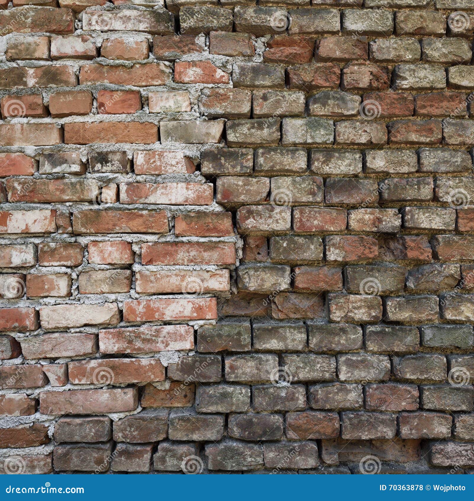 Old Abandoned Brick Wall Texture Stock Photo - Image of corroded ...