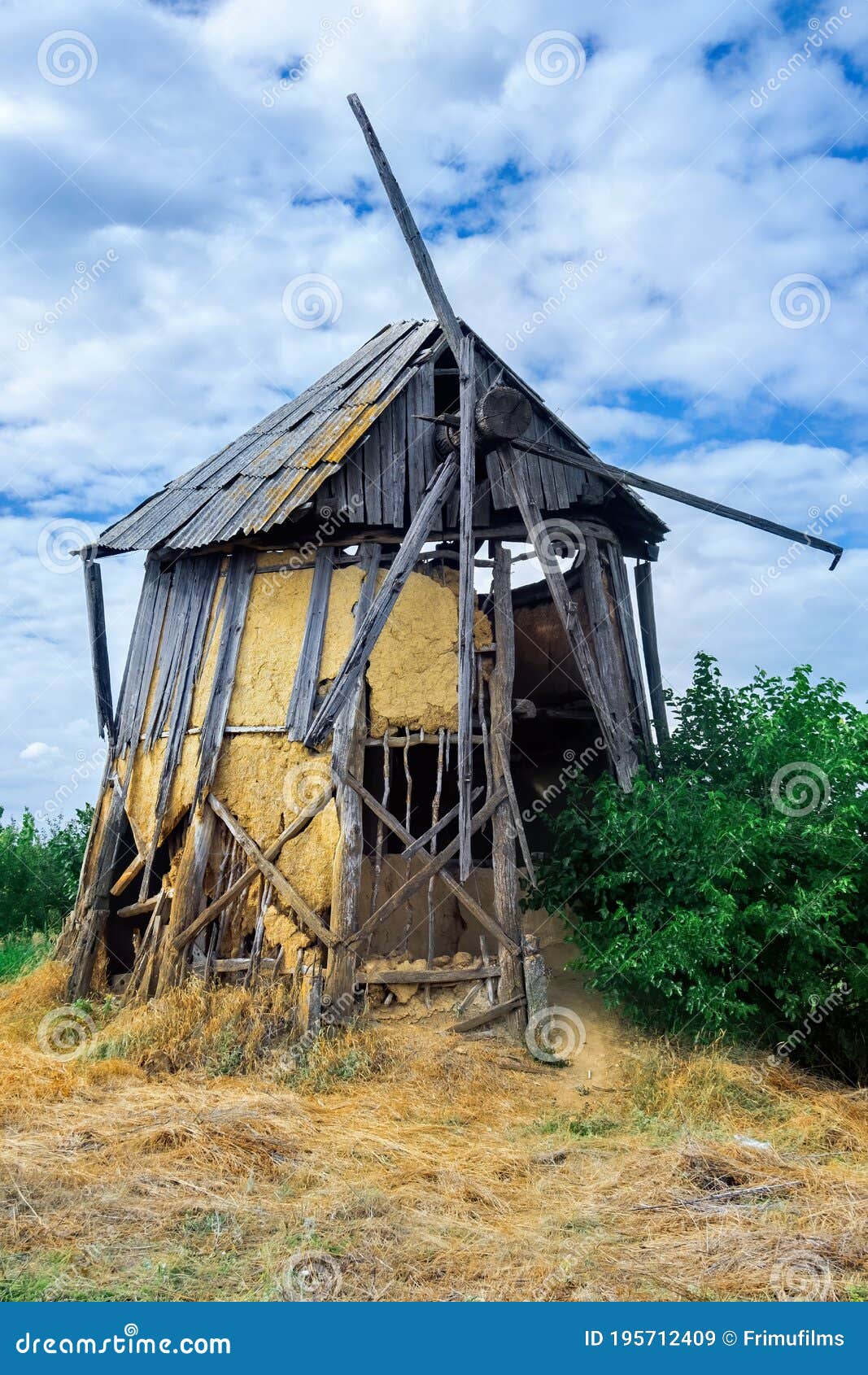 Old Abandoned and Broken Windmill in Moldova Stock Image - Image of ...