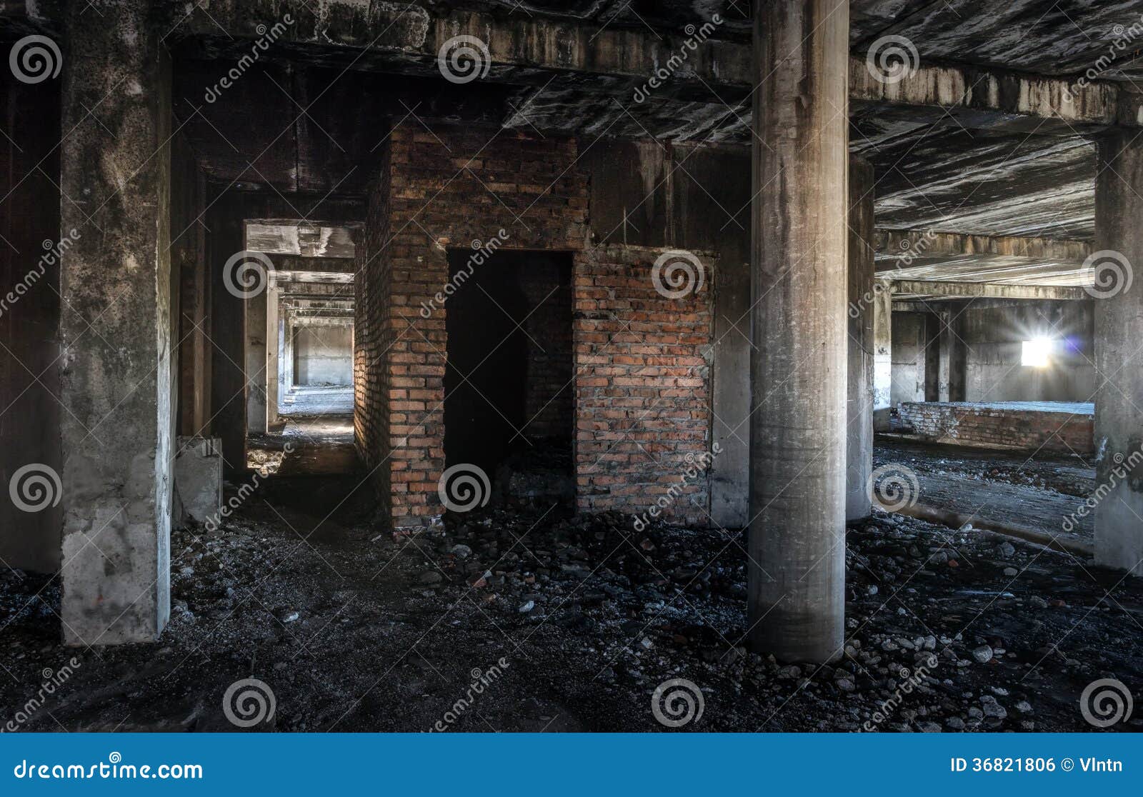 Old abandoned building stock photo. Image of room, floor - 36821806