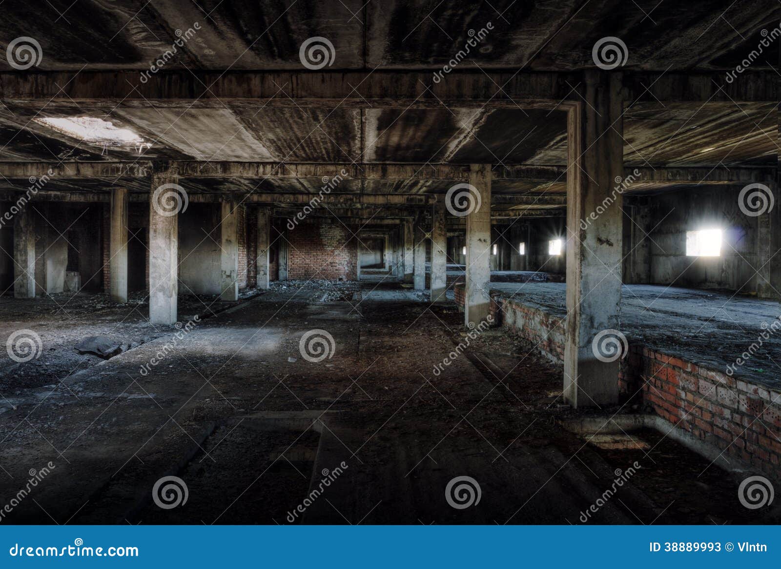 Abandoned Building With Shattered Facade And Exposed Interior Structure ...