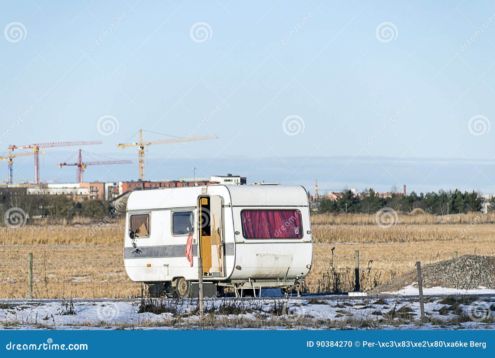 Abandoned Caravan In The Forest Royalty-Free Stock Photo ...