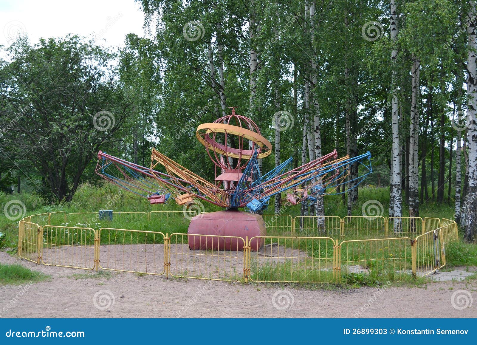 Old abandoned carousel stock image. Image of paint, russia - 26899303