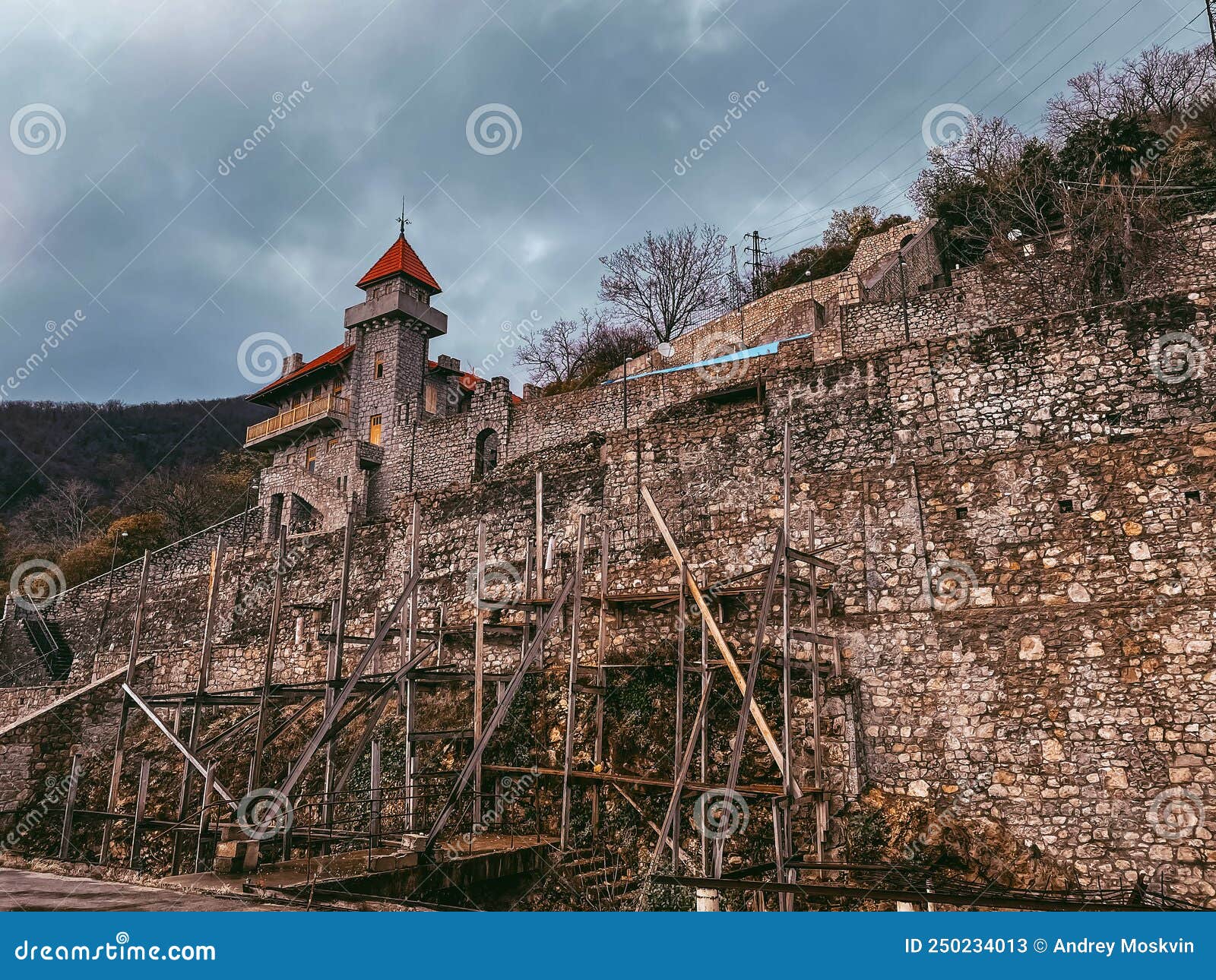 Old abandoned castle stock image. Image of architecture - 250234013
