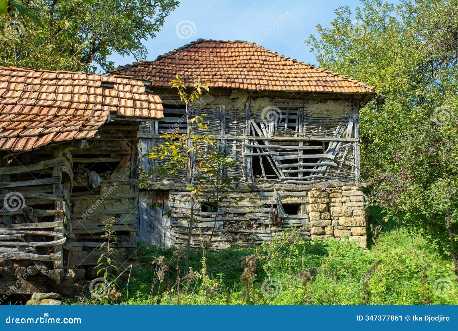 An Old Abandoned Cattle Barn Stock Image - Image of cottage, estate ...