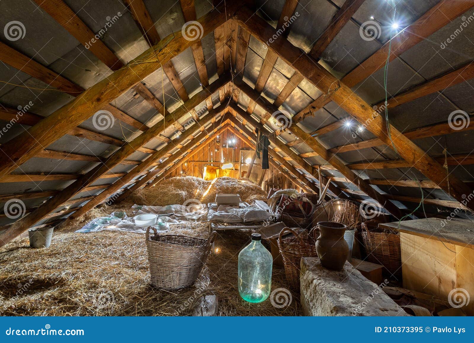 Old Abandoned and Cluttered Attic Stock Image - Image of badcondition ...