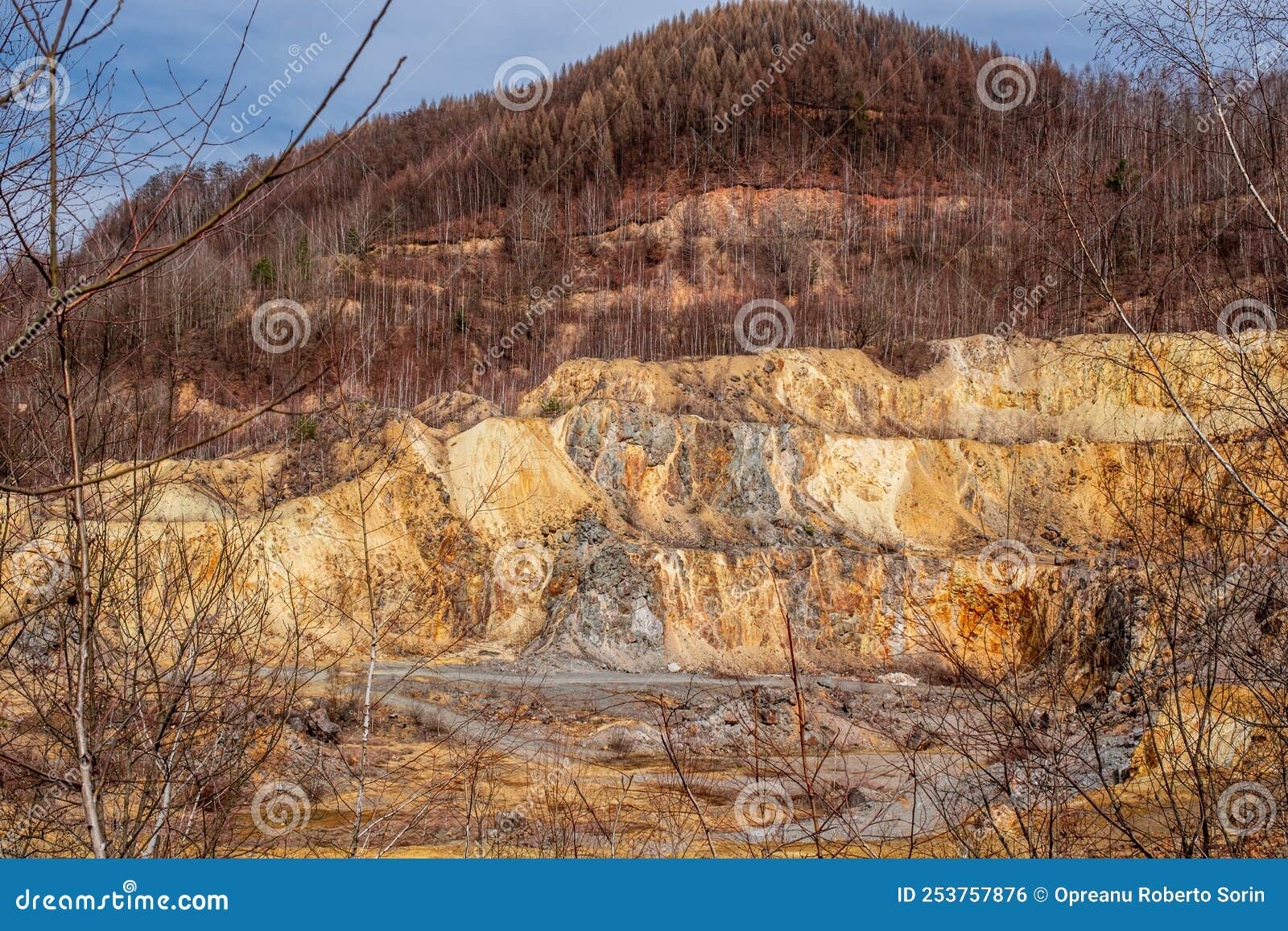 Old Abandoned Copper and Gold Surface Mine Stock Photo - Image of heap ...