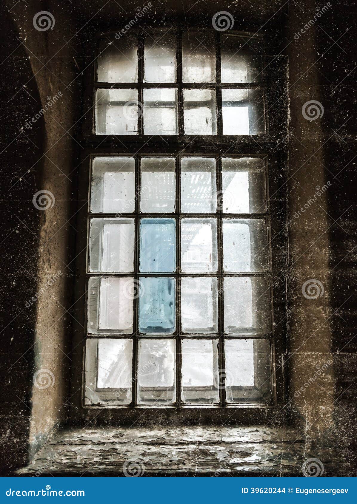 Old Abandoned Dark Grunge Window Stock Illustration - Illustration of ...
