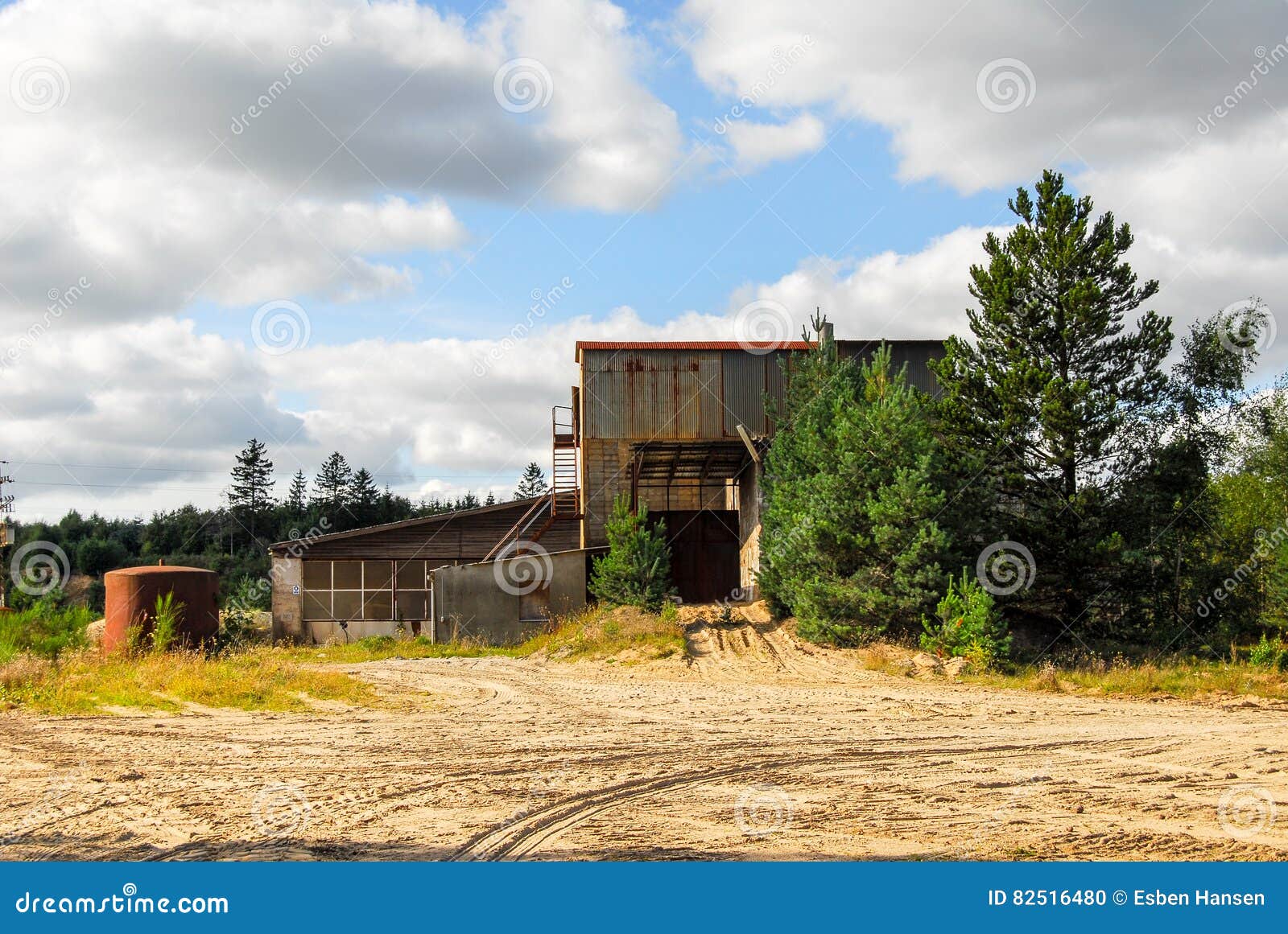 Old Abandoned Defaulted Industrial Building Stock Photo - Image of ...
