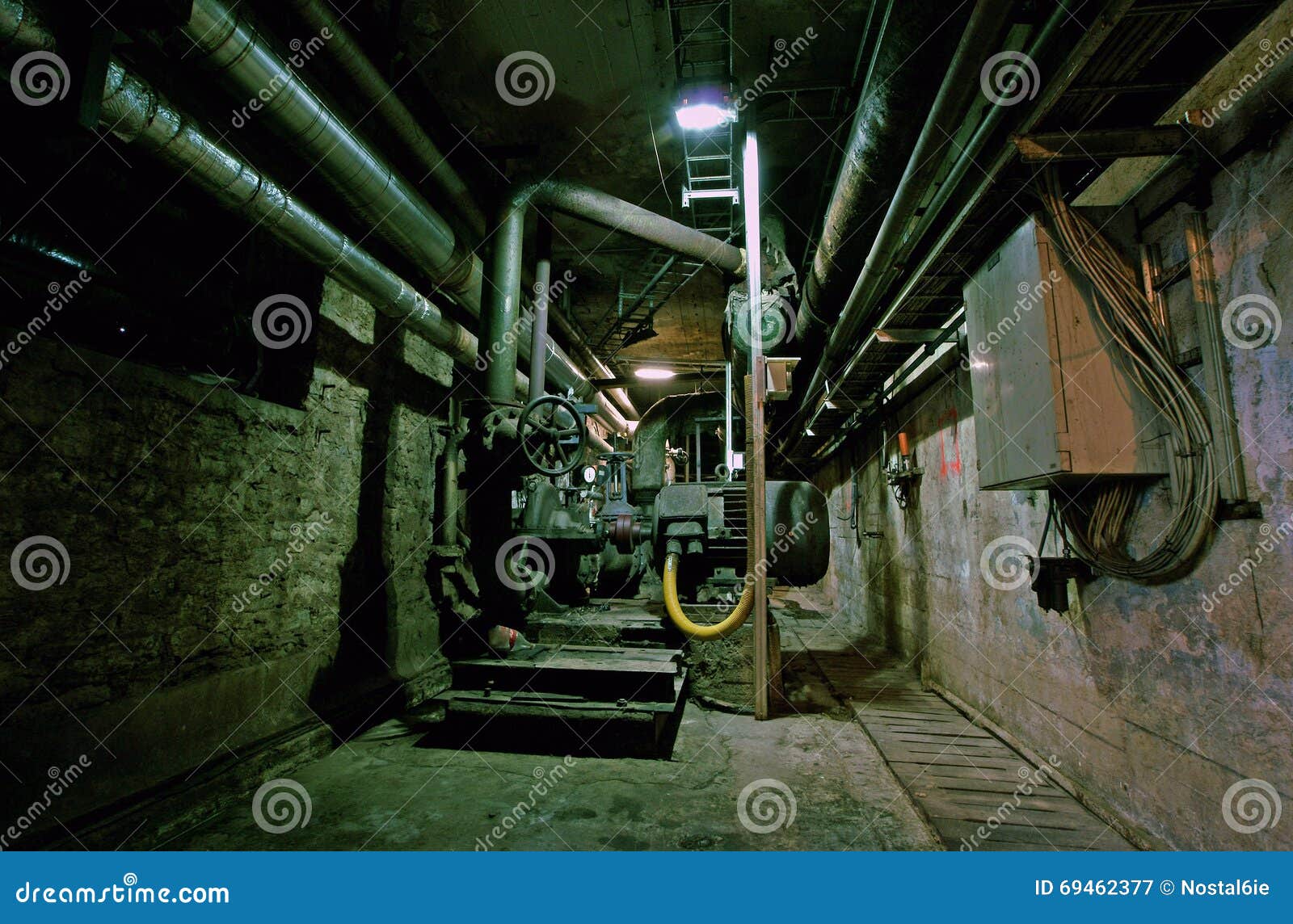 Old Abandoned Dirty Empty Factory Interior Stock Image - Image of ...