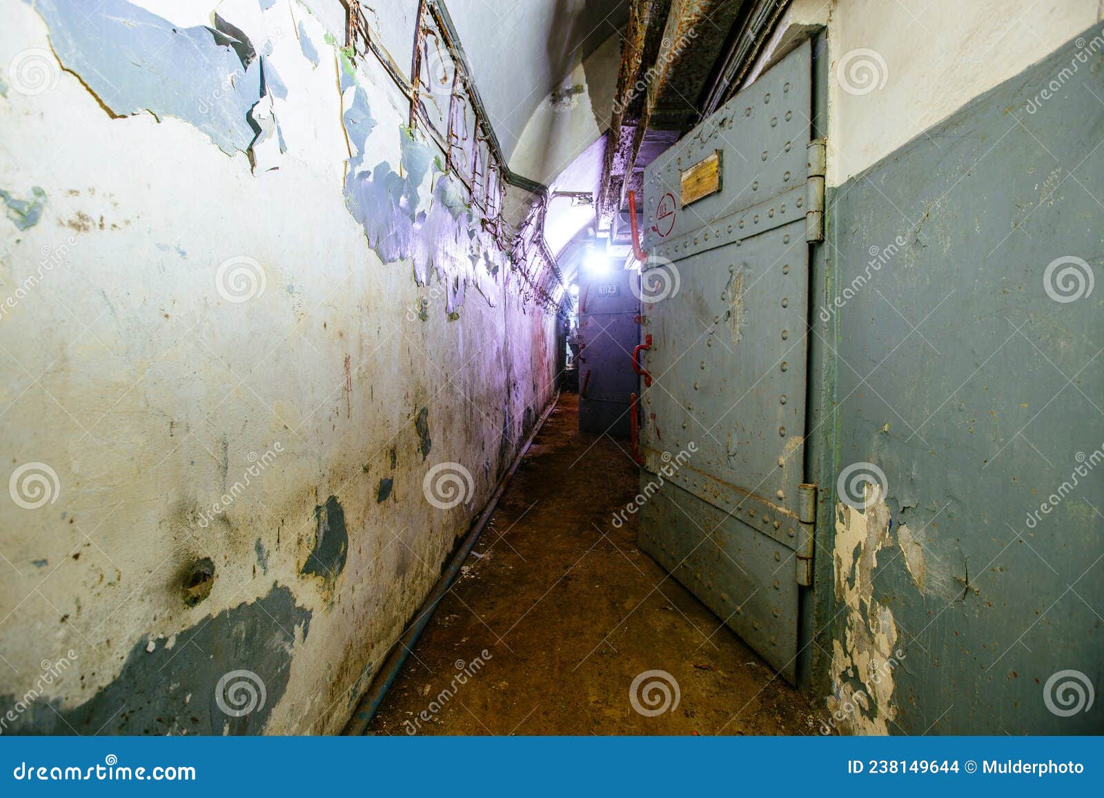 Old Dirty Soviet Entrance In An Apartment Building After A Fire, A ...