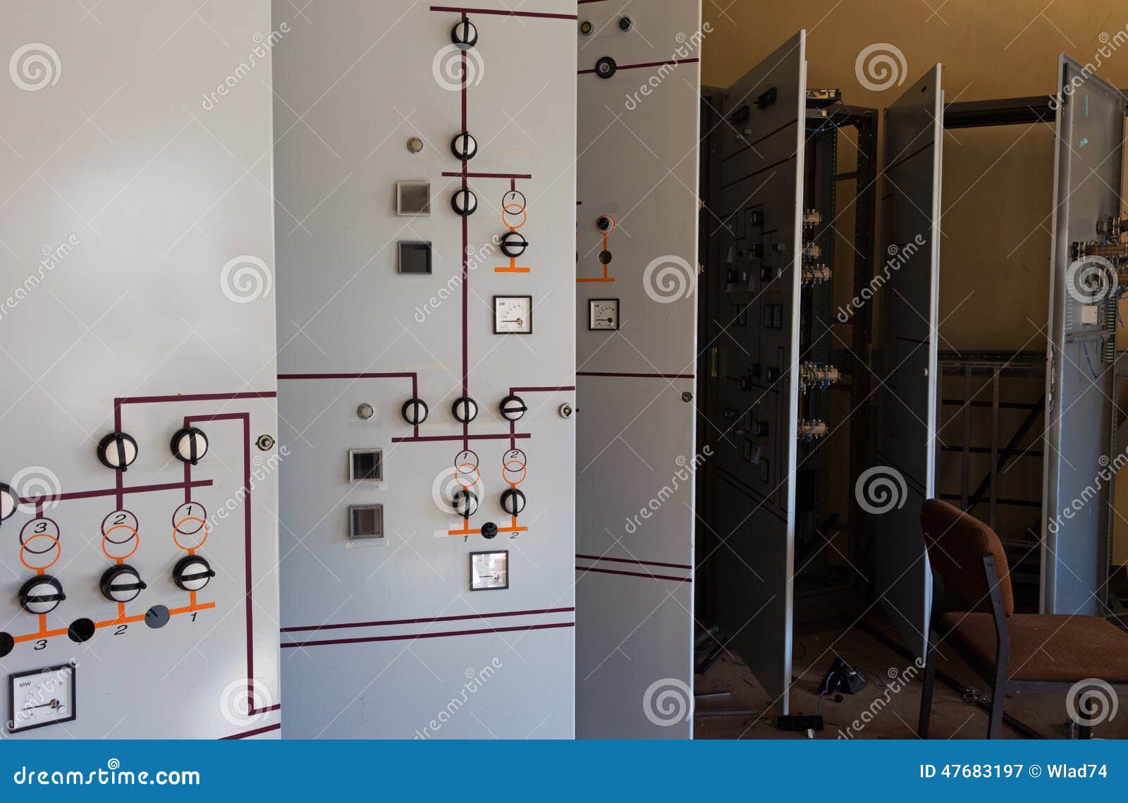 Old and Abandoned Electricity Substation Stock Image - Image of ...