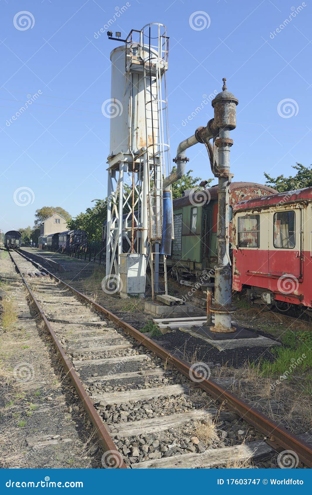 Old Abandoned European Water Tower Stock Image - Image of track ...