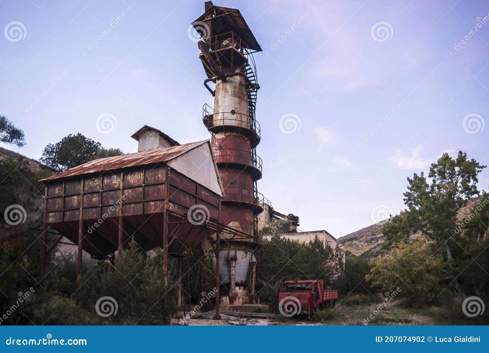 An Old Abandoned Extraction Plant Stock Photo - Image of danger, fuel ...