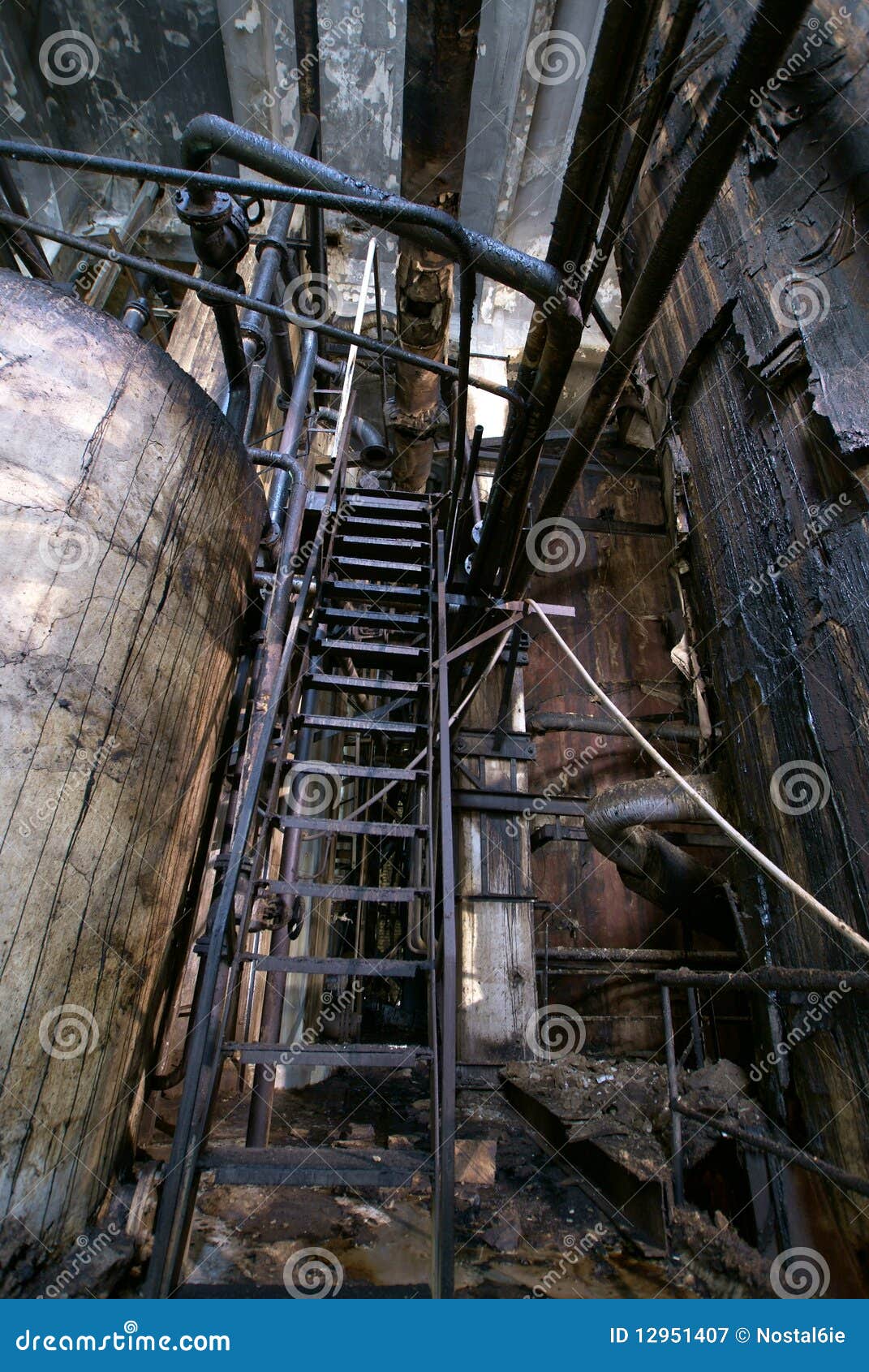 Old abandoned factory stock image. Image of industrial - 12951407