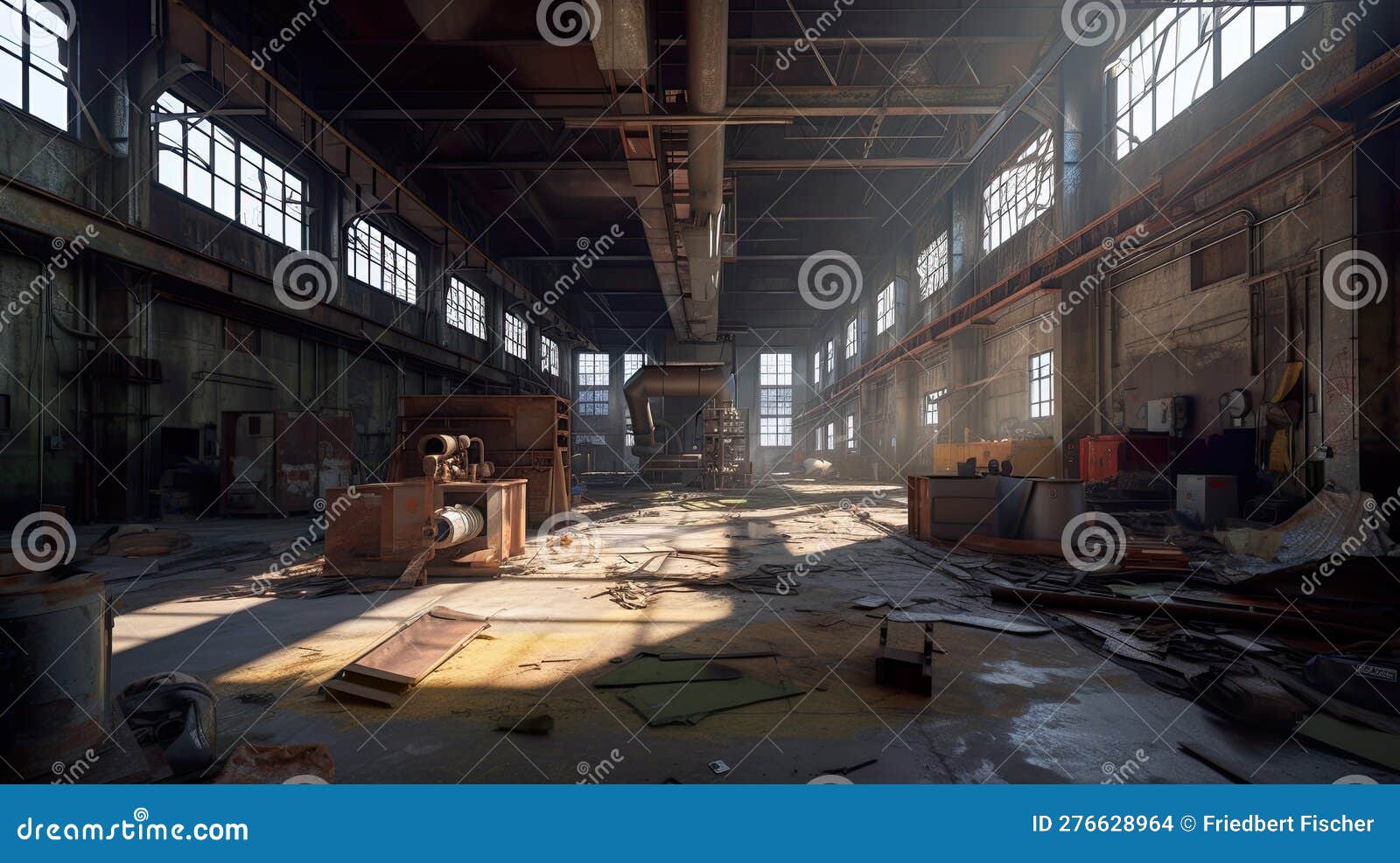 Old Abandoned Factory, AI Generative Industrial Object Stock ...
